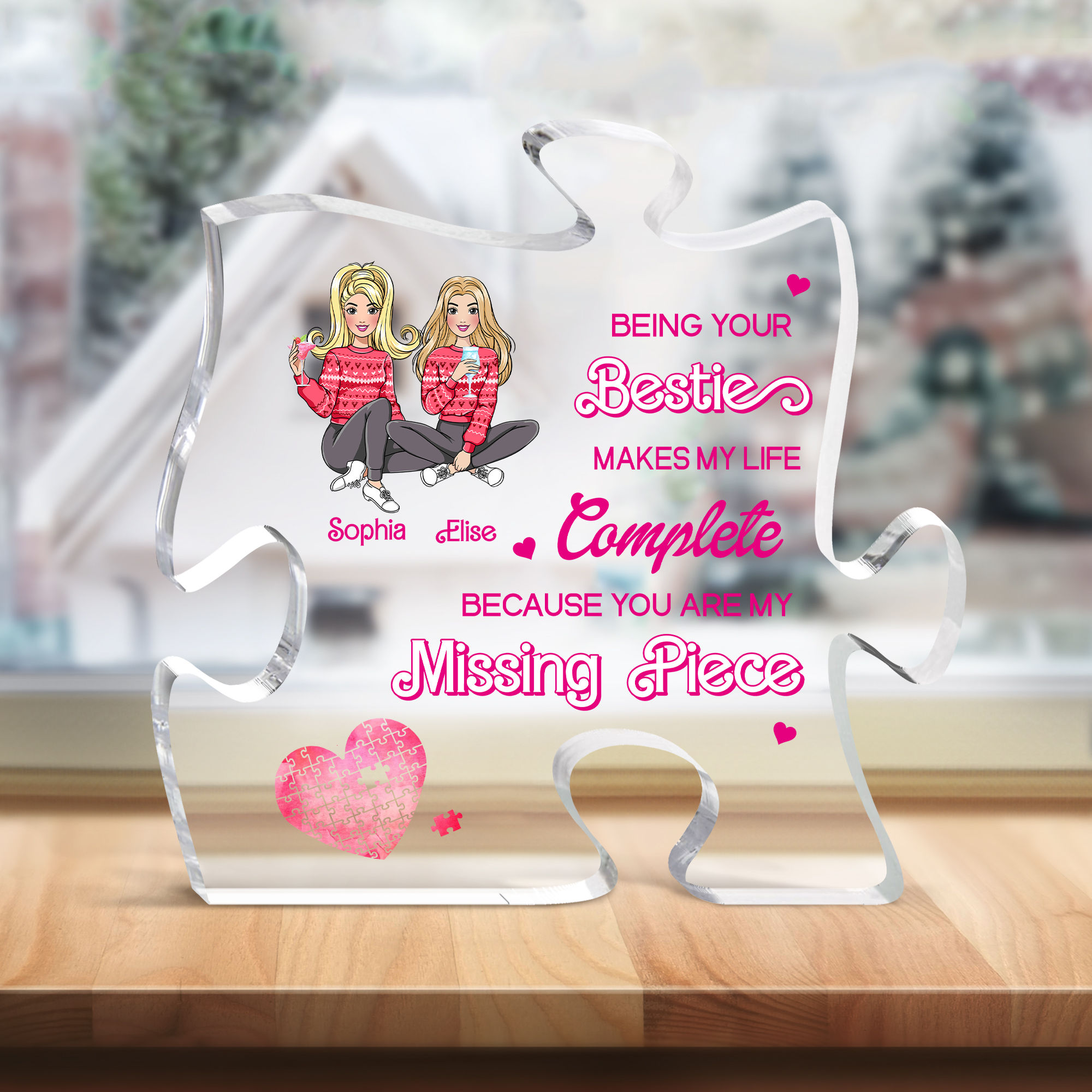 Transparent Plaque - Besties (NH) - You are my missing piece (Custom ...