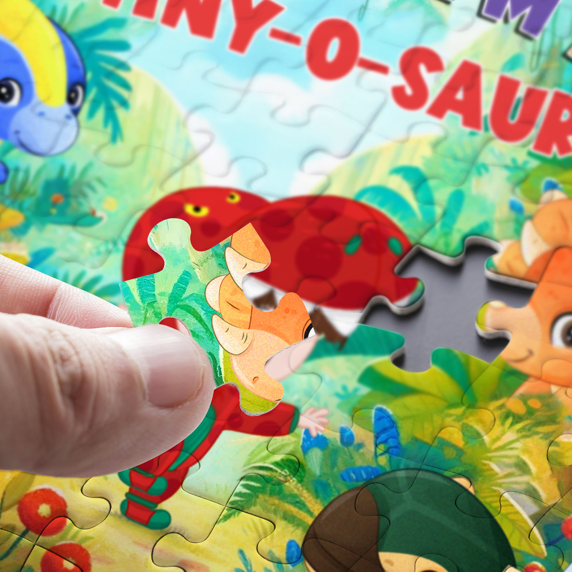 Jigsaw puzzle for Kids - Rawr! I'm A Dino Saurus - Personalized Puzzle