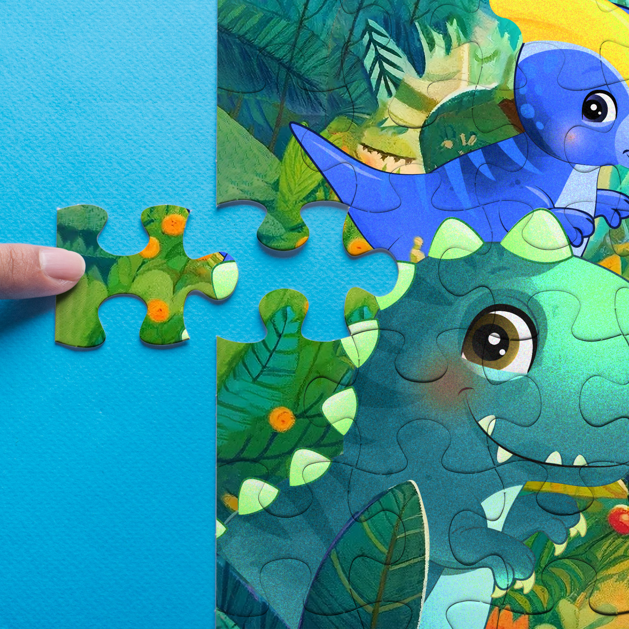 Jigsaw puzzle for Kids - Rawr! I'm A Dino Saurus - Personalized Puzzle