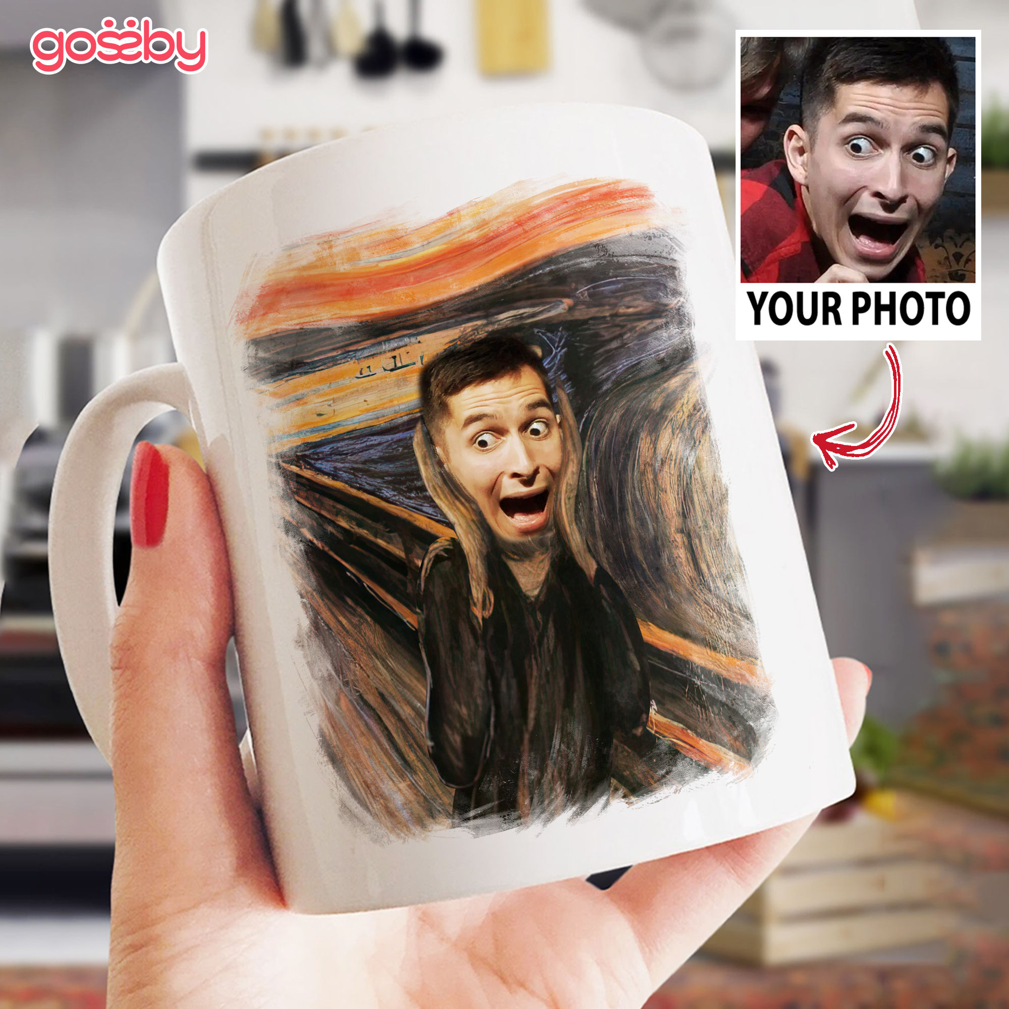 Photo Mug - The Scream Custom Photo (40300) - Personalized Photo Mug