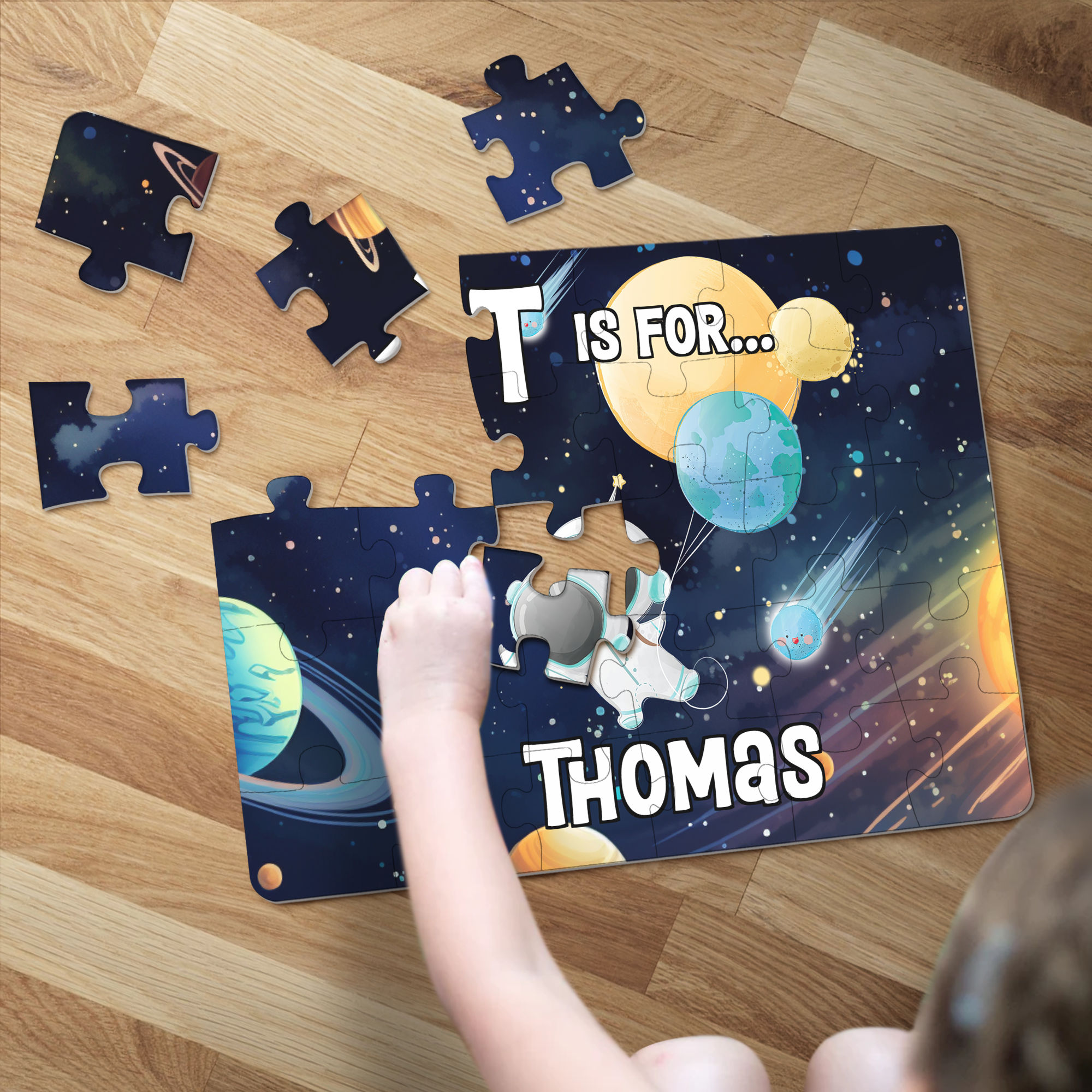 Jigsaw Puzzle Personalized - My name is ... | Gift for Kids - Galaxy ...