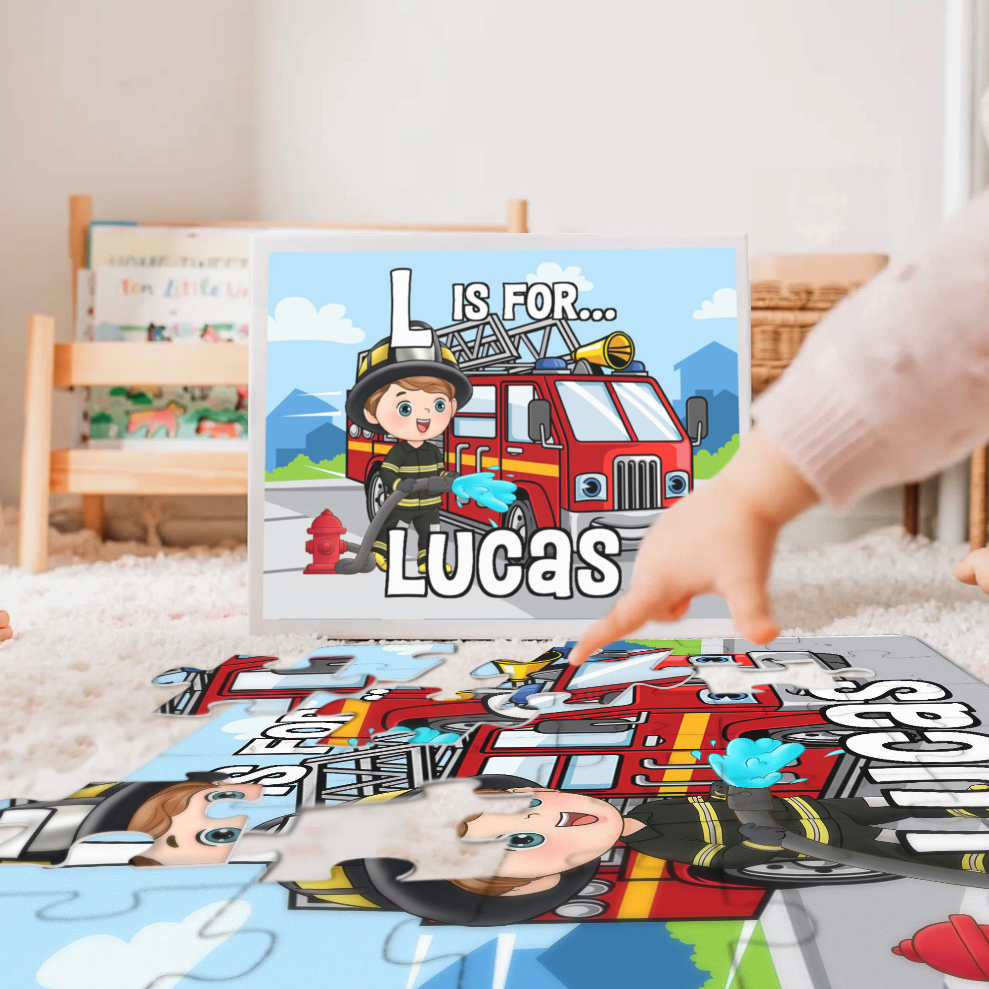 Jigsaw Puzzle Personalized - Personalized Fireman Puzzle for Kids ...
