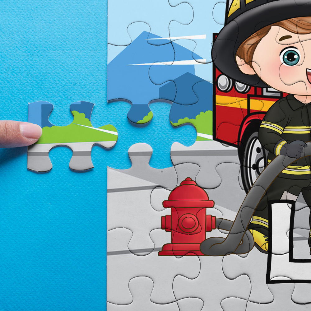 Jigsaw Puzzle Personalized - Personalized Fireman Puzzle for Kids ...