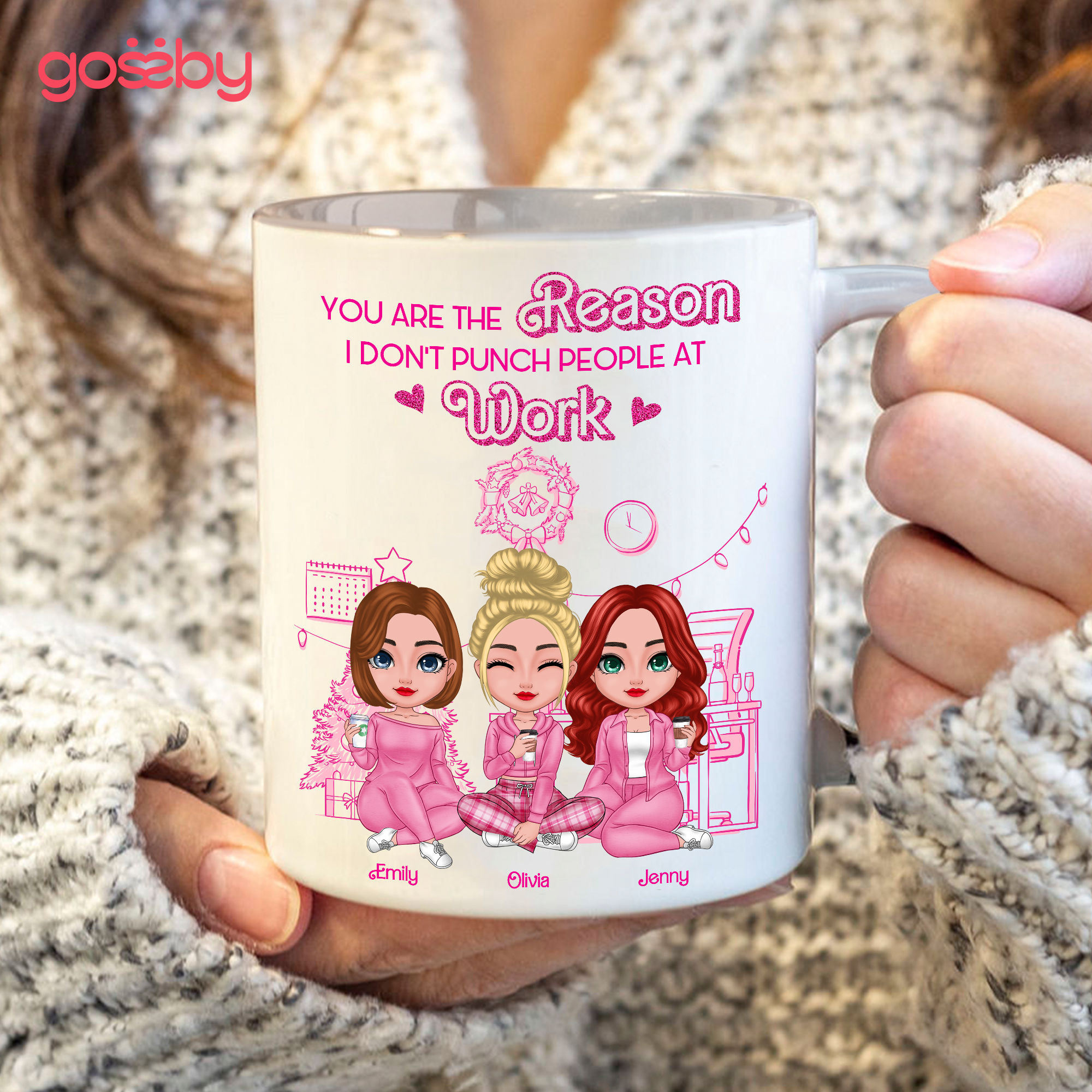Personalized Mug - You are the Reason I Don't Punch People at Work ...