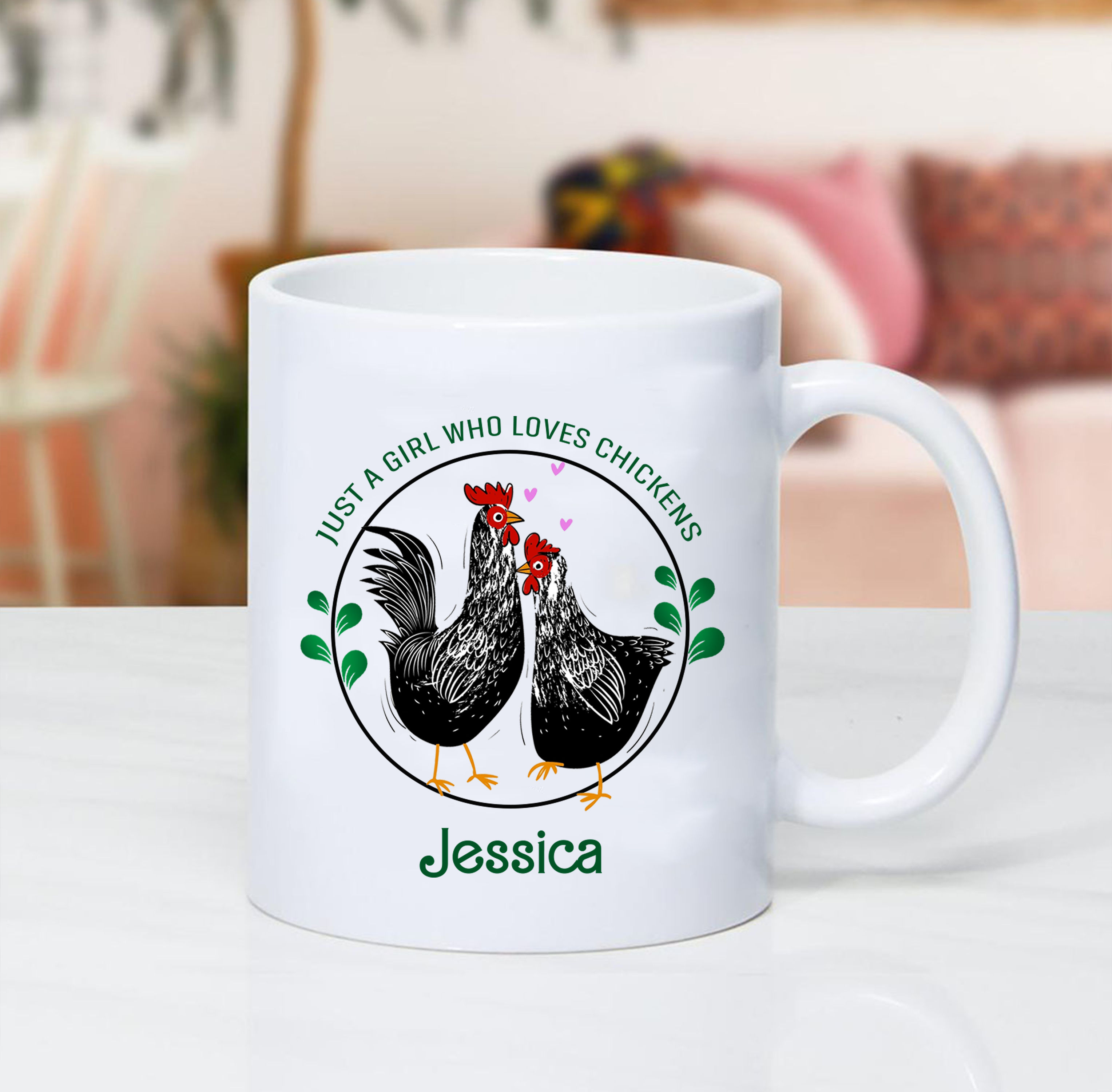 Swiftea Mug - Chicken Mug, Just A Girl Who Loves Chickens Mug, Chicken ...