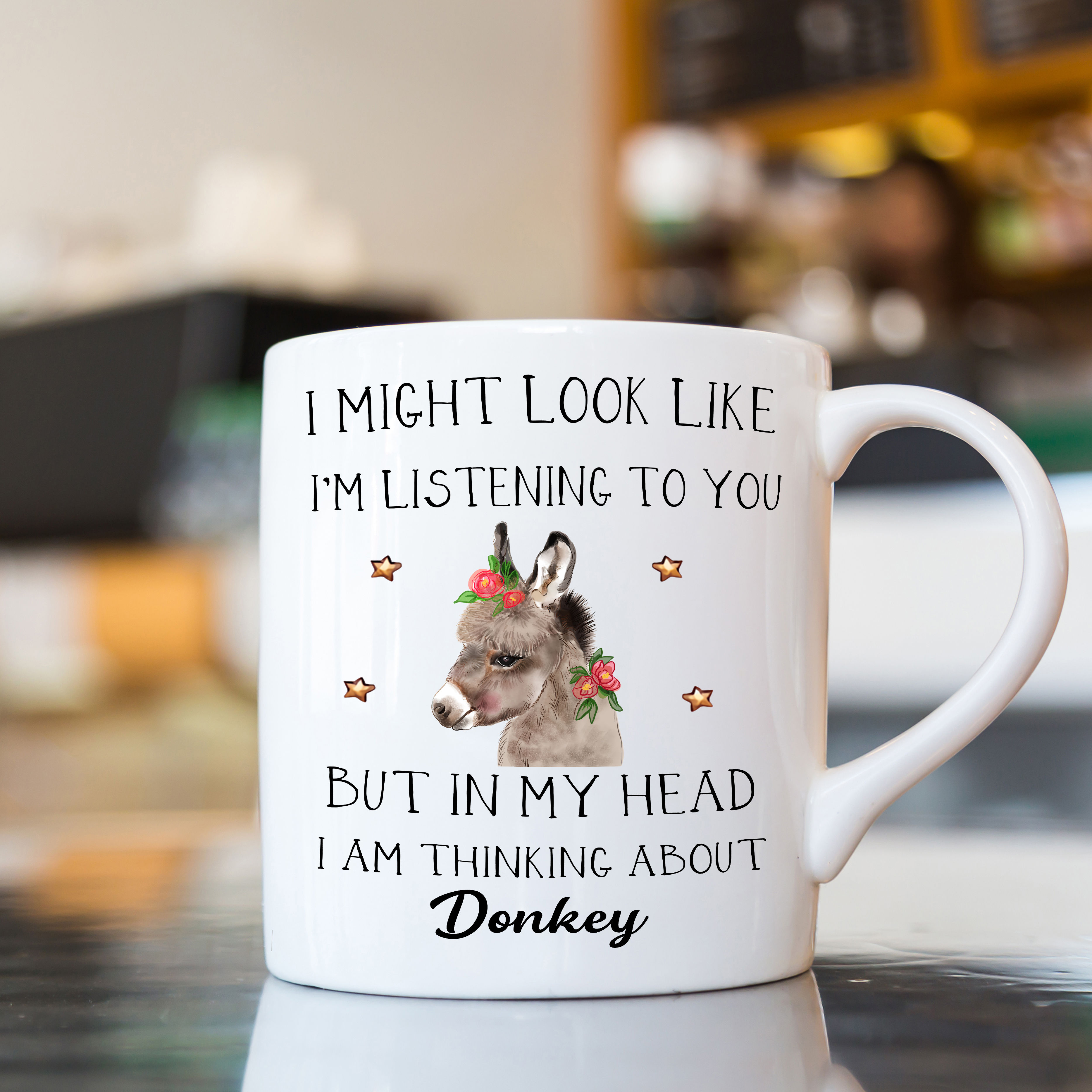 Donkey mug - Cute donkey coffee mug,funny donkey mug, cute animal mug ...