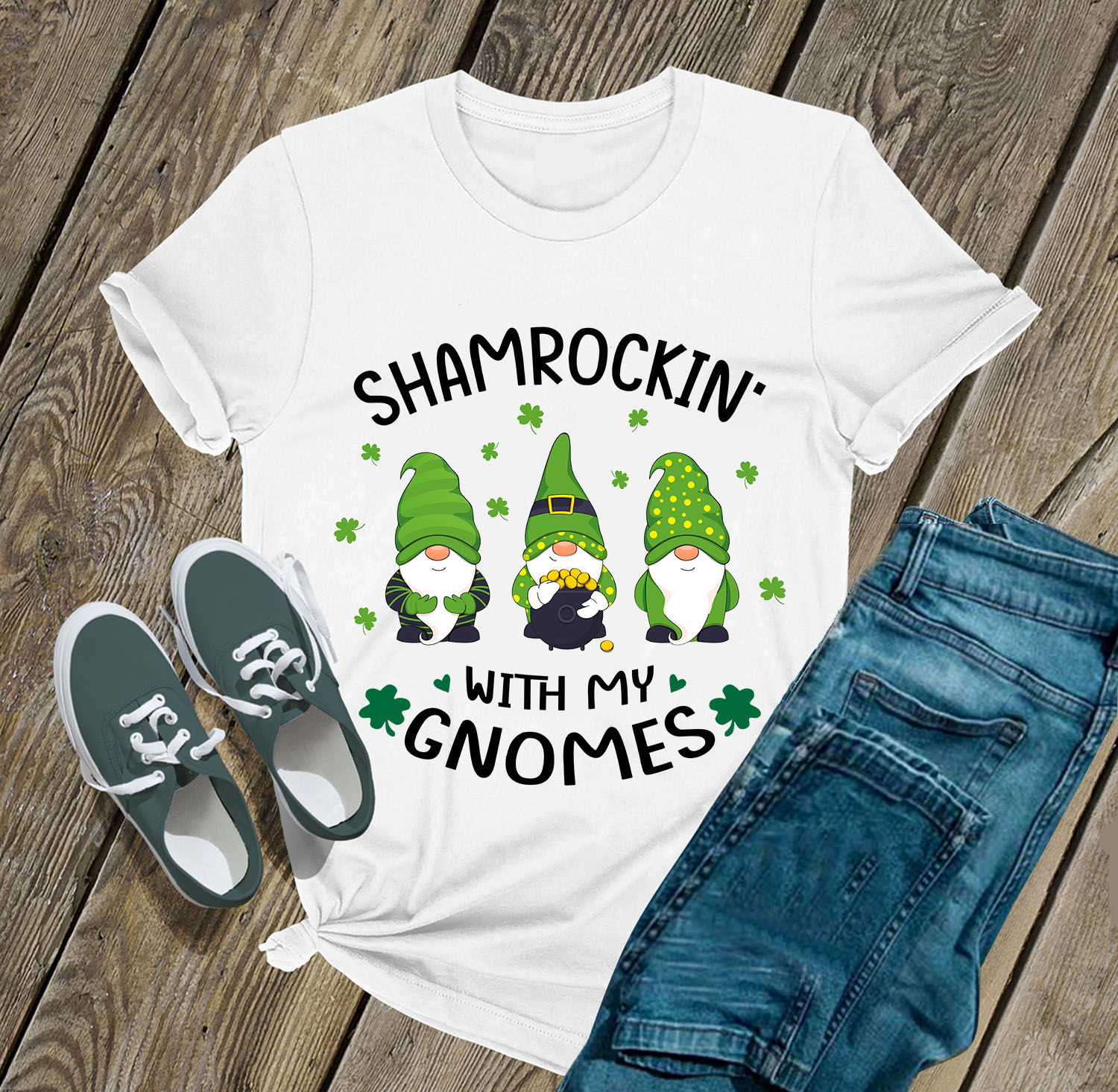 St. Patrick Shirt - Lucky Shamrockin Gnomes Patrick Day Shirt, Lucky ...