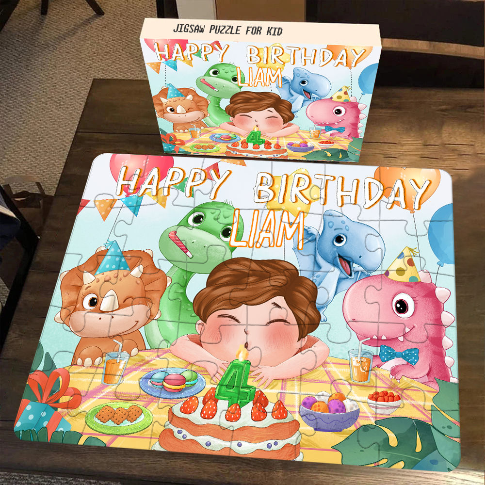Jigsaw Puzzle Personalized - HAPPY BIRTHDAY | Gift for Kids - Trendy ...