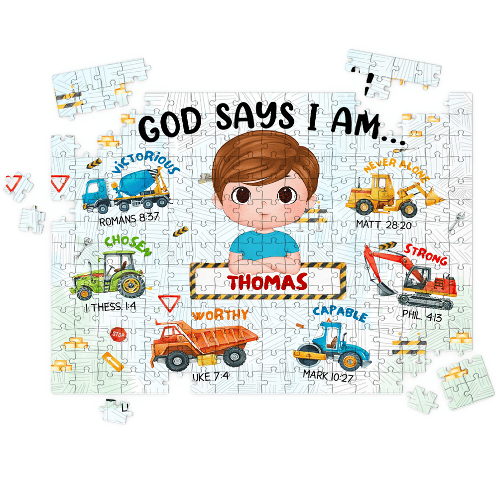 Jigsaw Puzzle Personalized - HAPPY BIRTHDAY | Gift For Grandkid - Gift ...