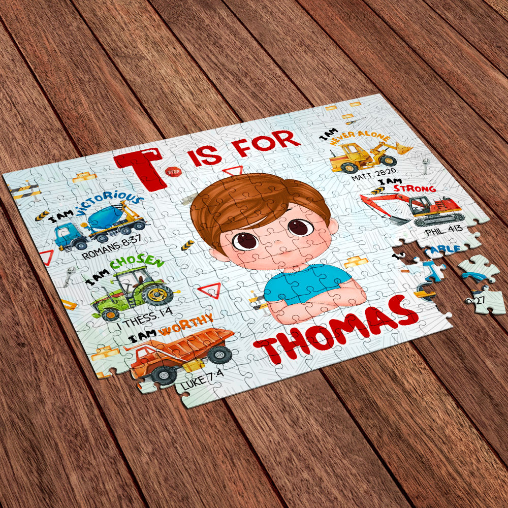Jigsaw Puzzle Personalized - HAPPY BIRTHDAY | Gift For Grandkid - Gift ...