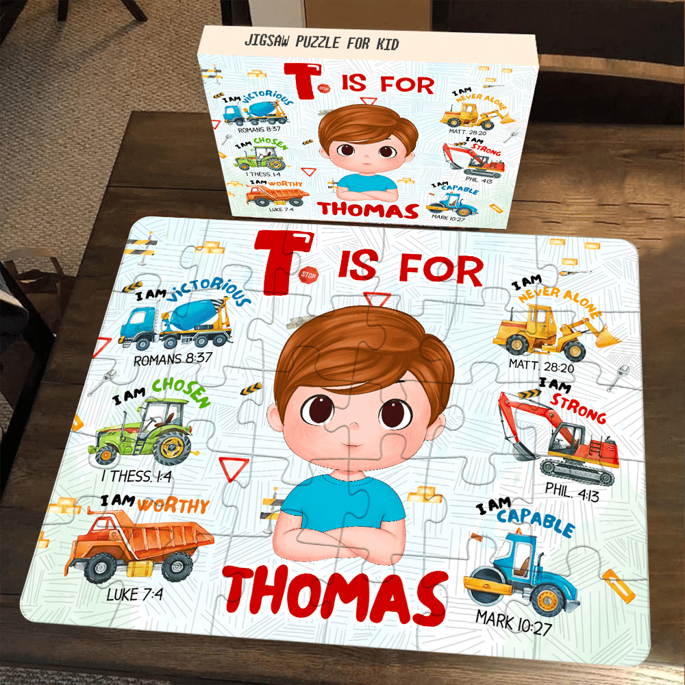 Jigsaw Puzzle Personalized HAPPY BIRTHDAY Gift For Grandkid Gift for Kids Trendy 2024 New 2024