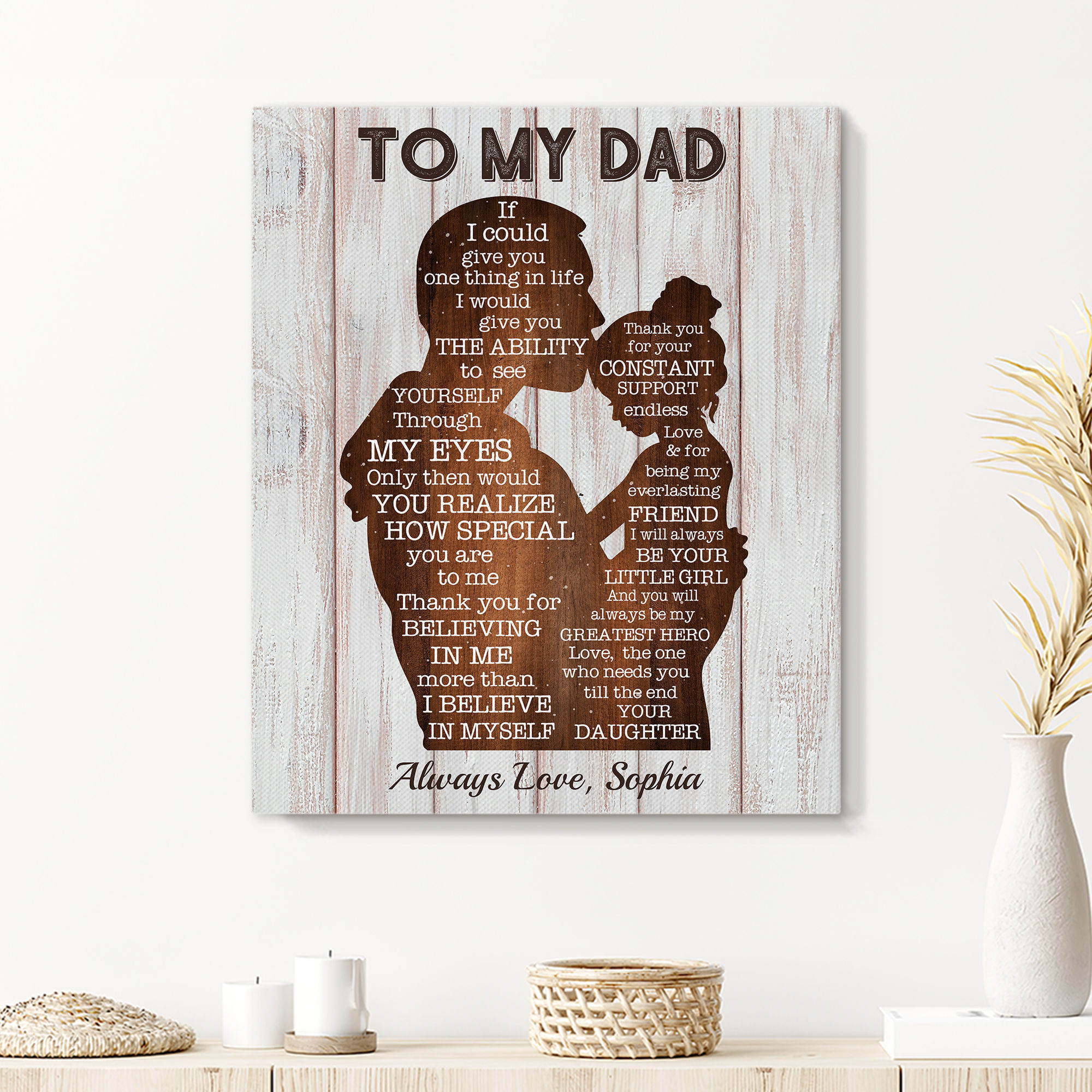 Father's Day Canvas - To My Dad - Gifts For Dad, Father's Day ...