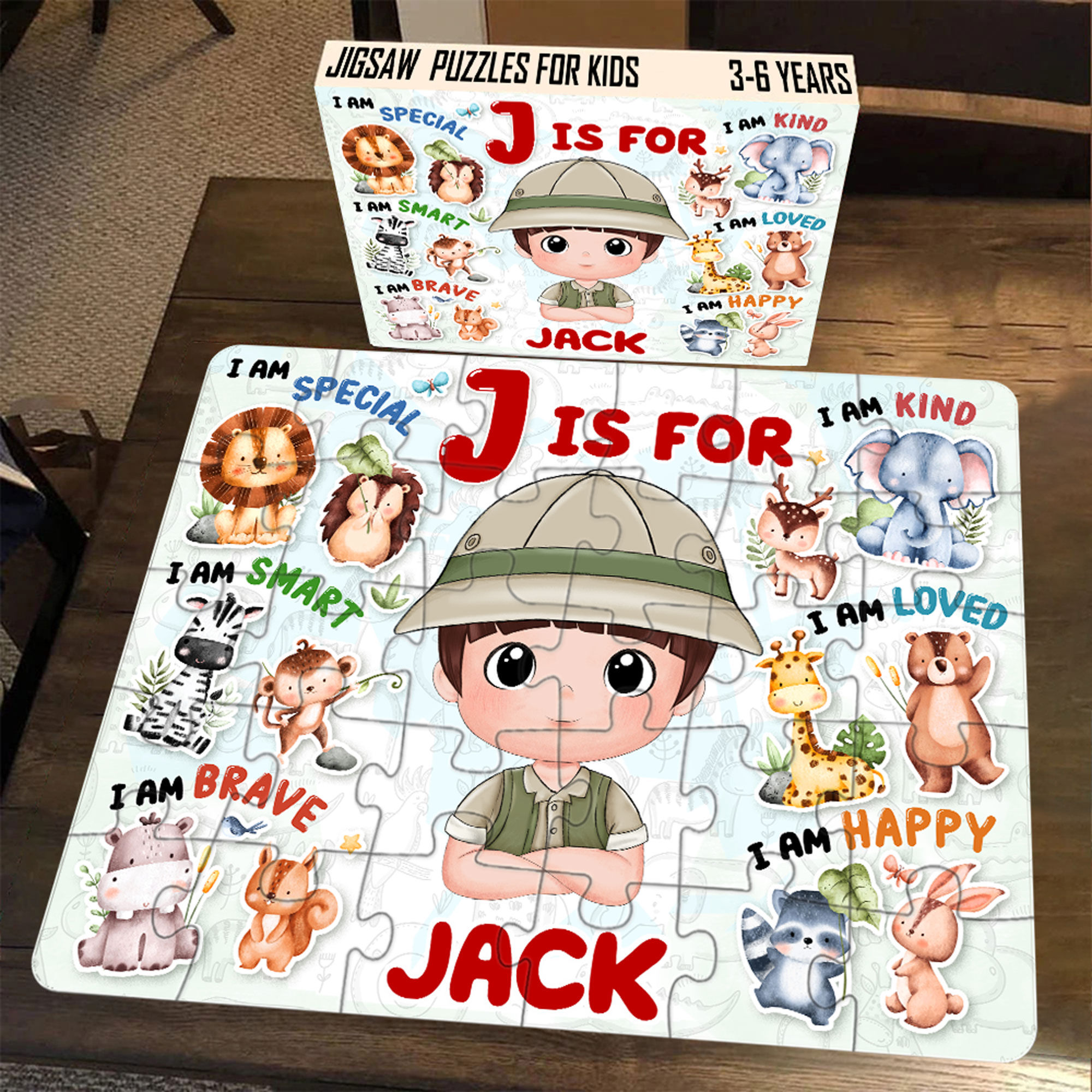 Dream Job Kids Puzzle – Personalized Name Puzzle, Cute Birthday Gift