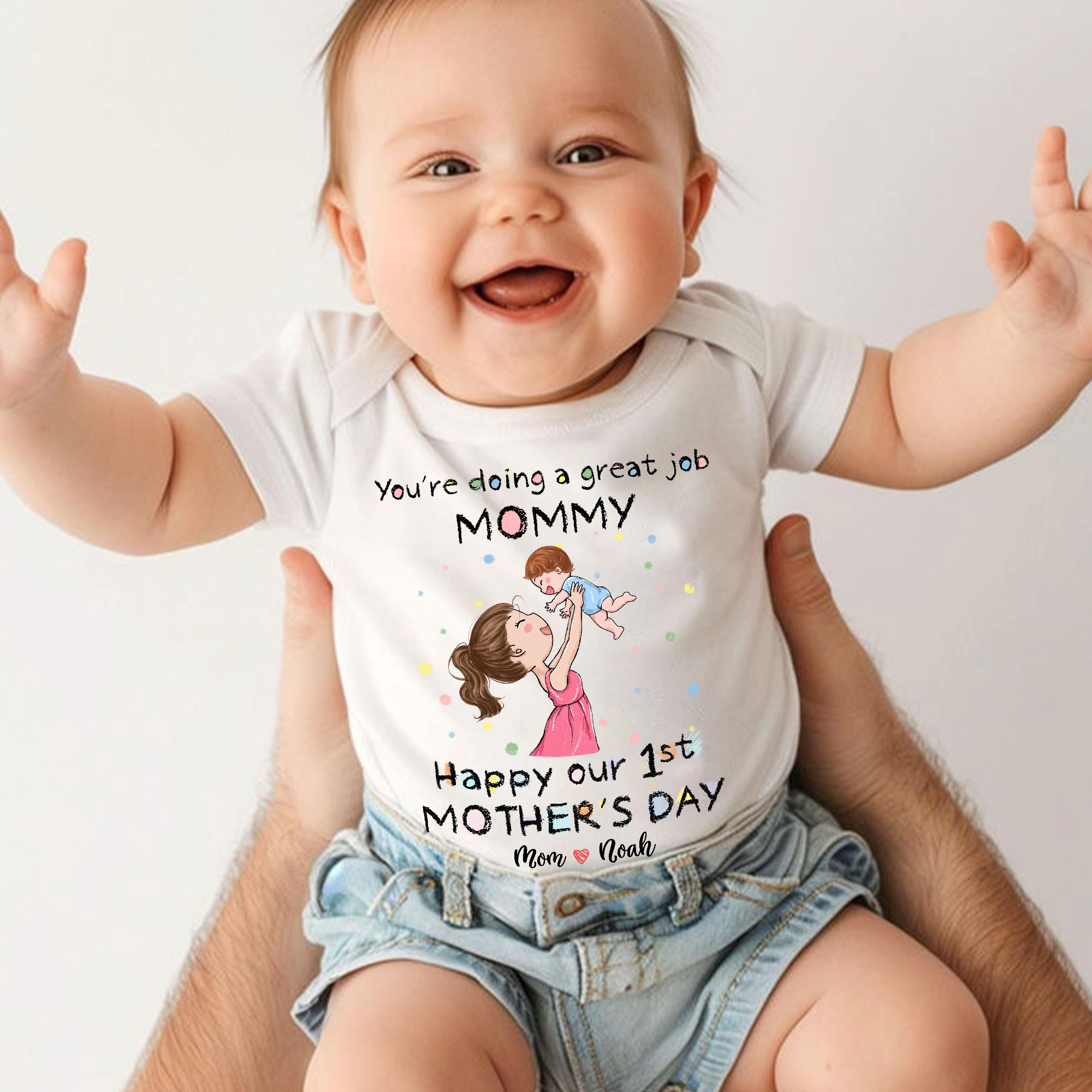 First Mother's Day - Custom Baby Onesies - You're doing a great job ...