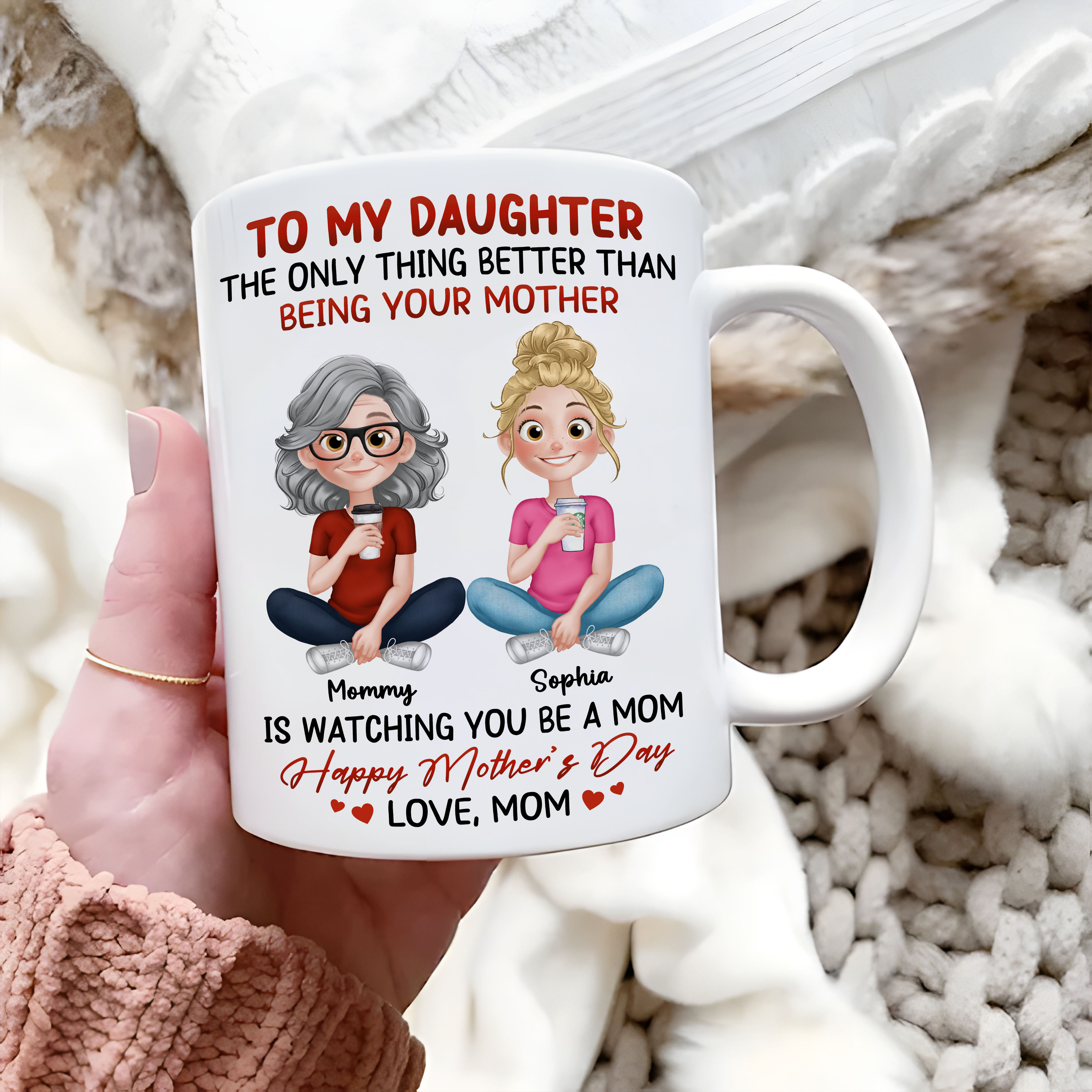 Mother's Day Gifts - To My Daughter Cartoonize - Happy Mother's Day ...