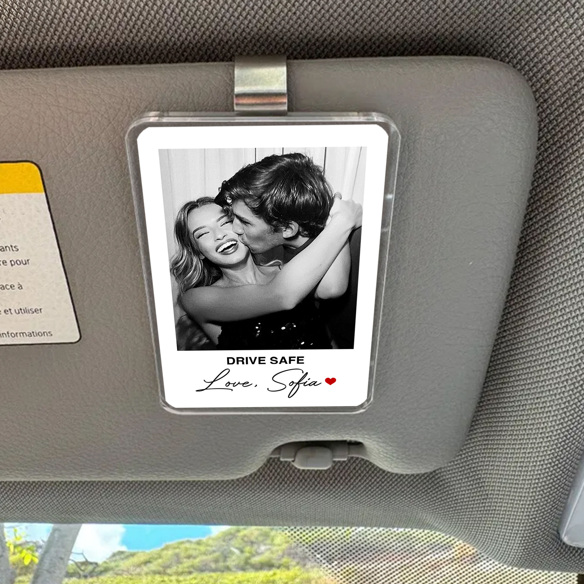 Couple - Gift For Him - Personalized Photo Car Visor Clip, Custom Sun ...