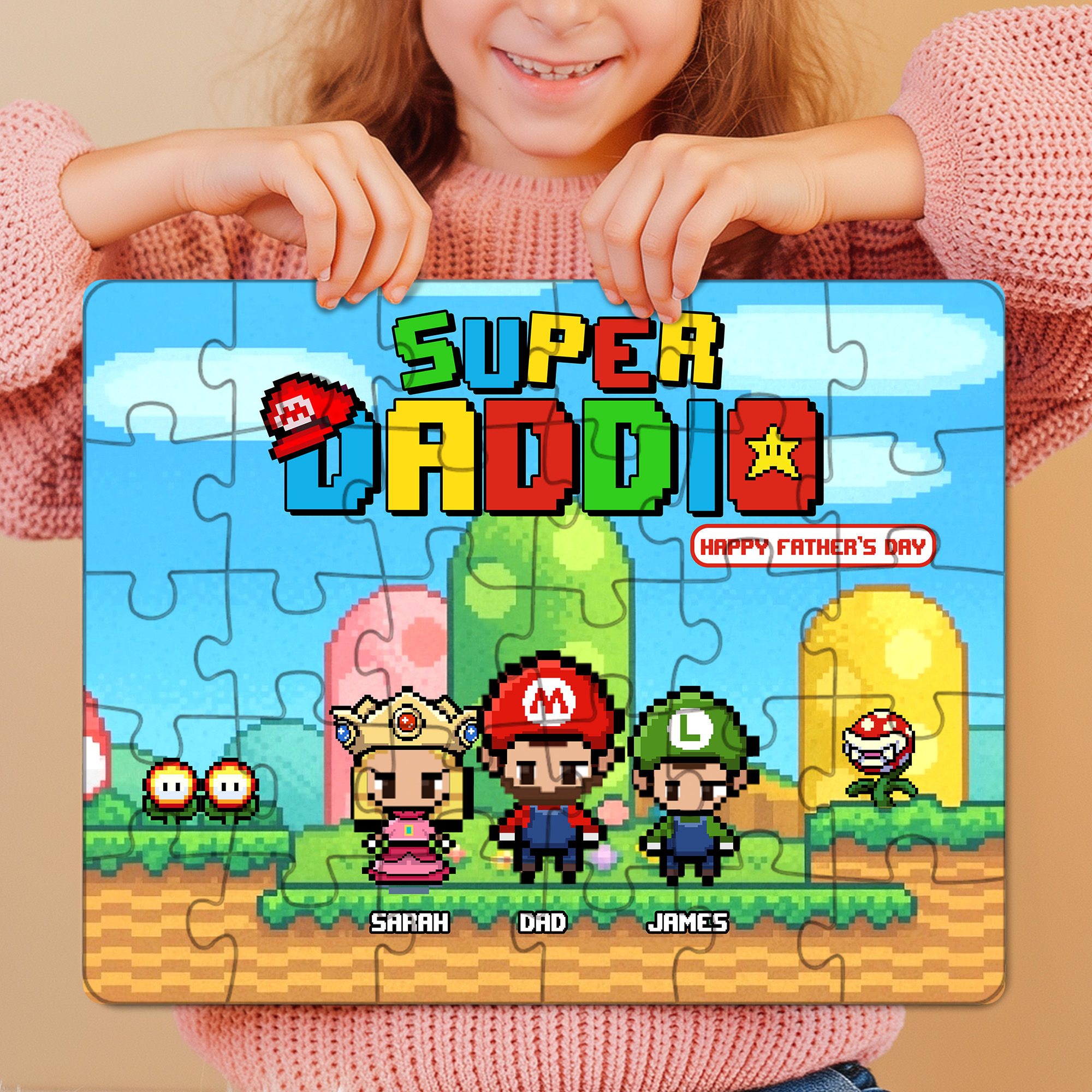 Father's Day Gifts - Super Daddio - Happy Father's day - Pixel Art ...