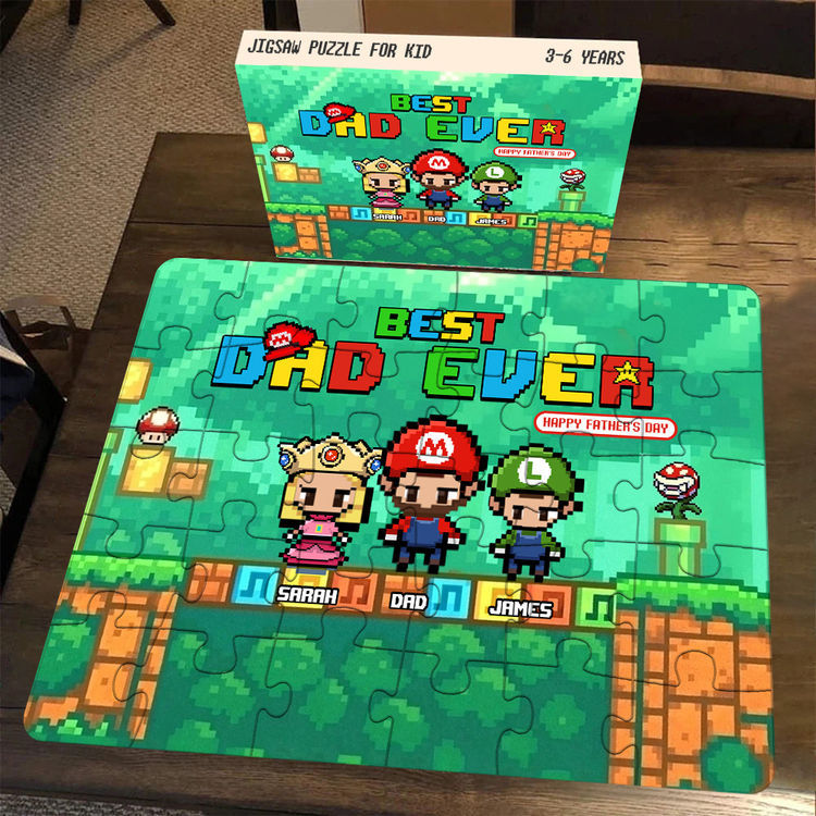 Jigsaw puzzle for Kids - Best Dad Ever - Happy Father's day - Gift For ...