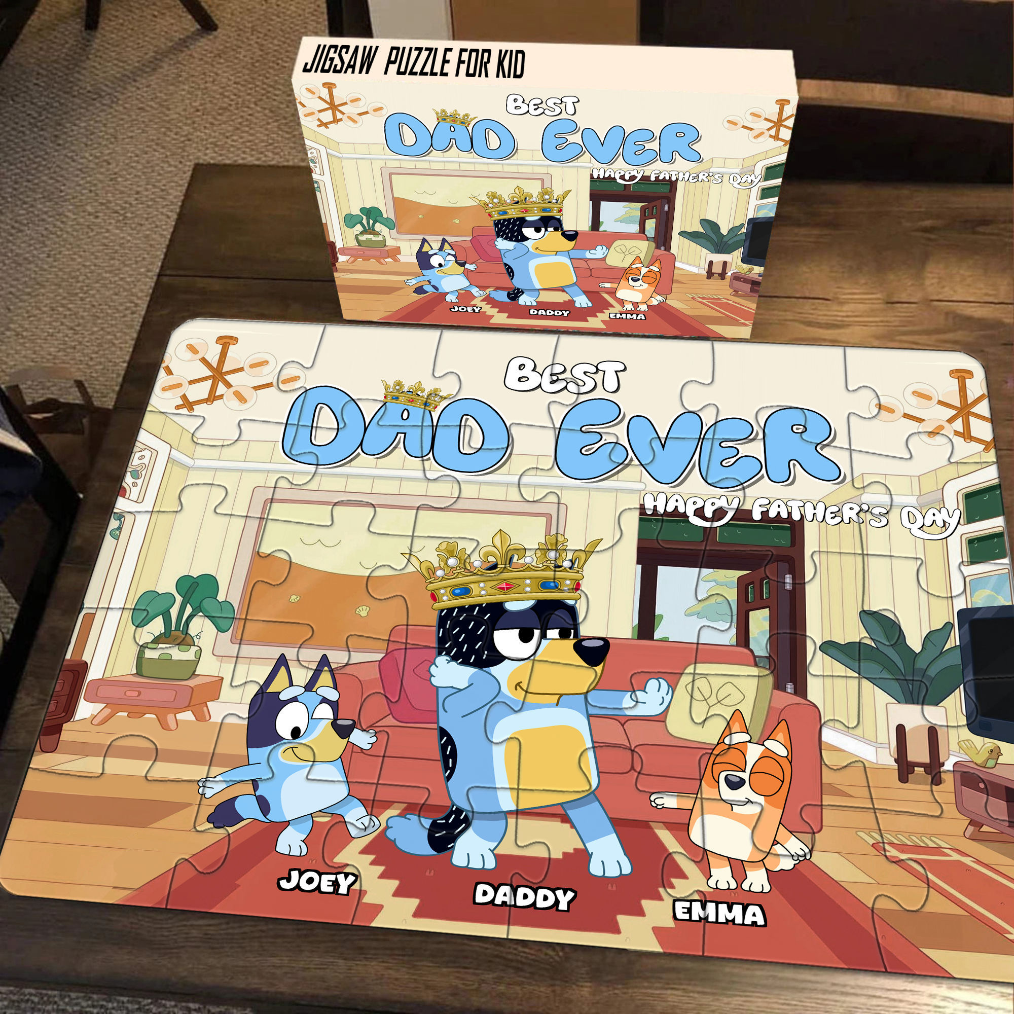 Father's Day Gifts - Bluey Family Dancing - BEST DAD EVER - Gift For ...