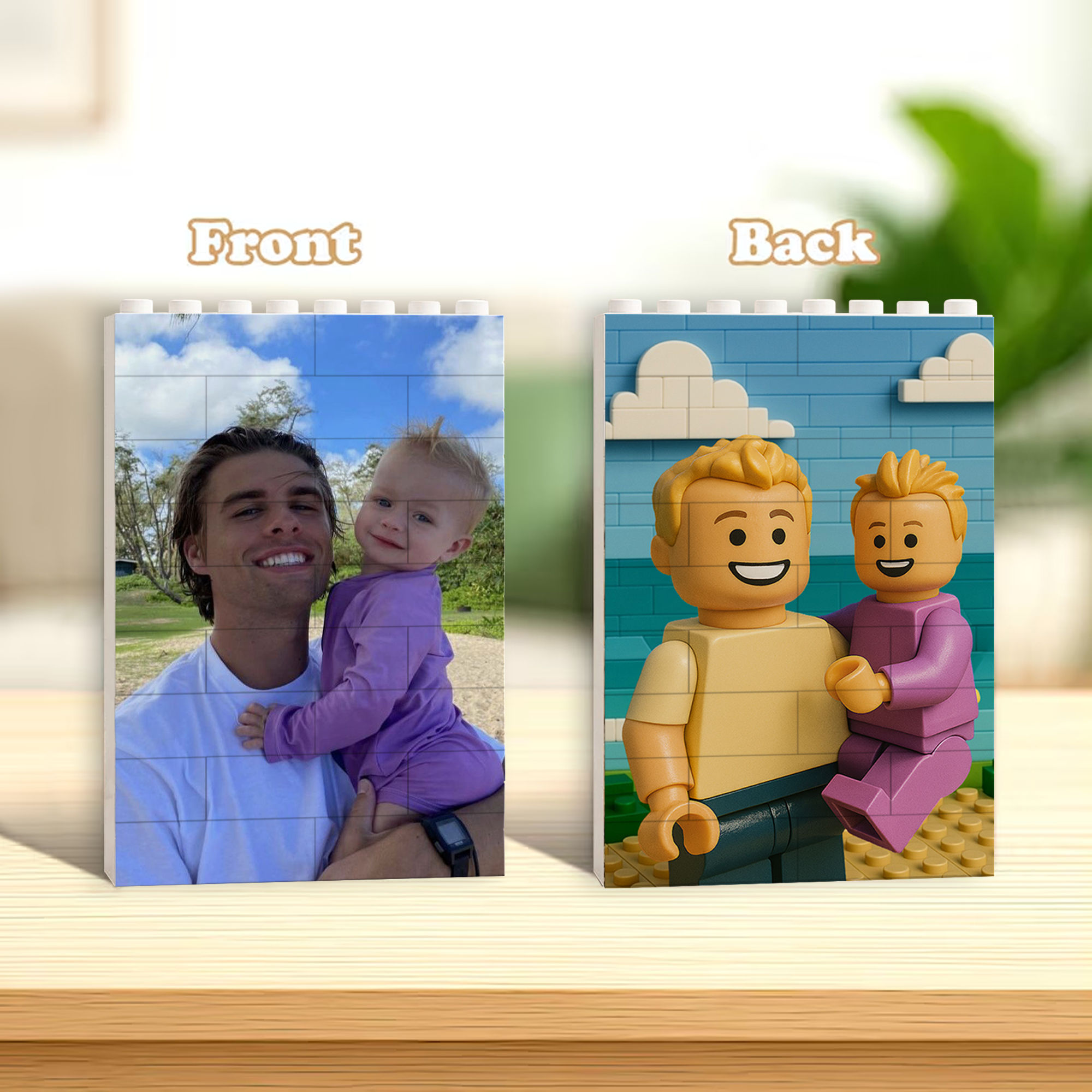 Personalised Brick Photo block - Figure Style Keepsake - Funny photo ...