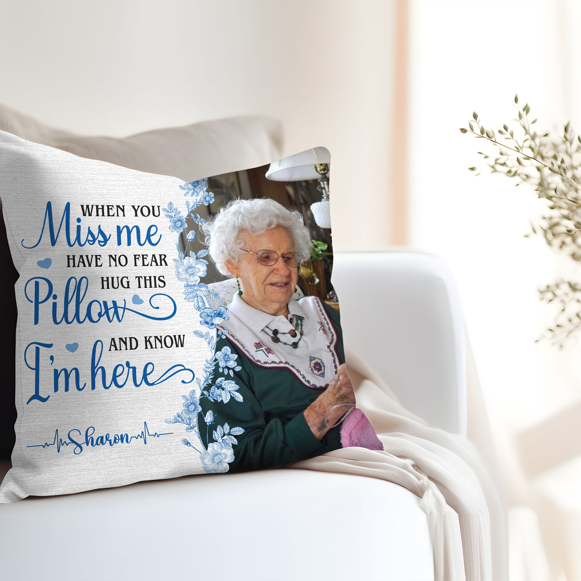 Gift for Grandma - Photo Upload - When you miss me have no fear hug ...