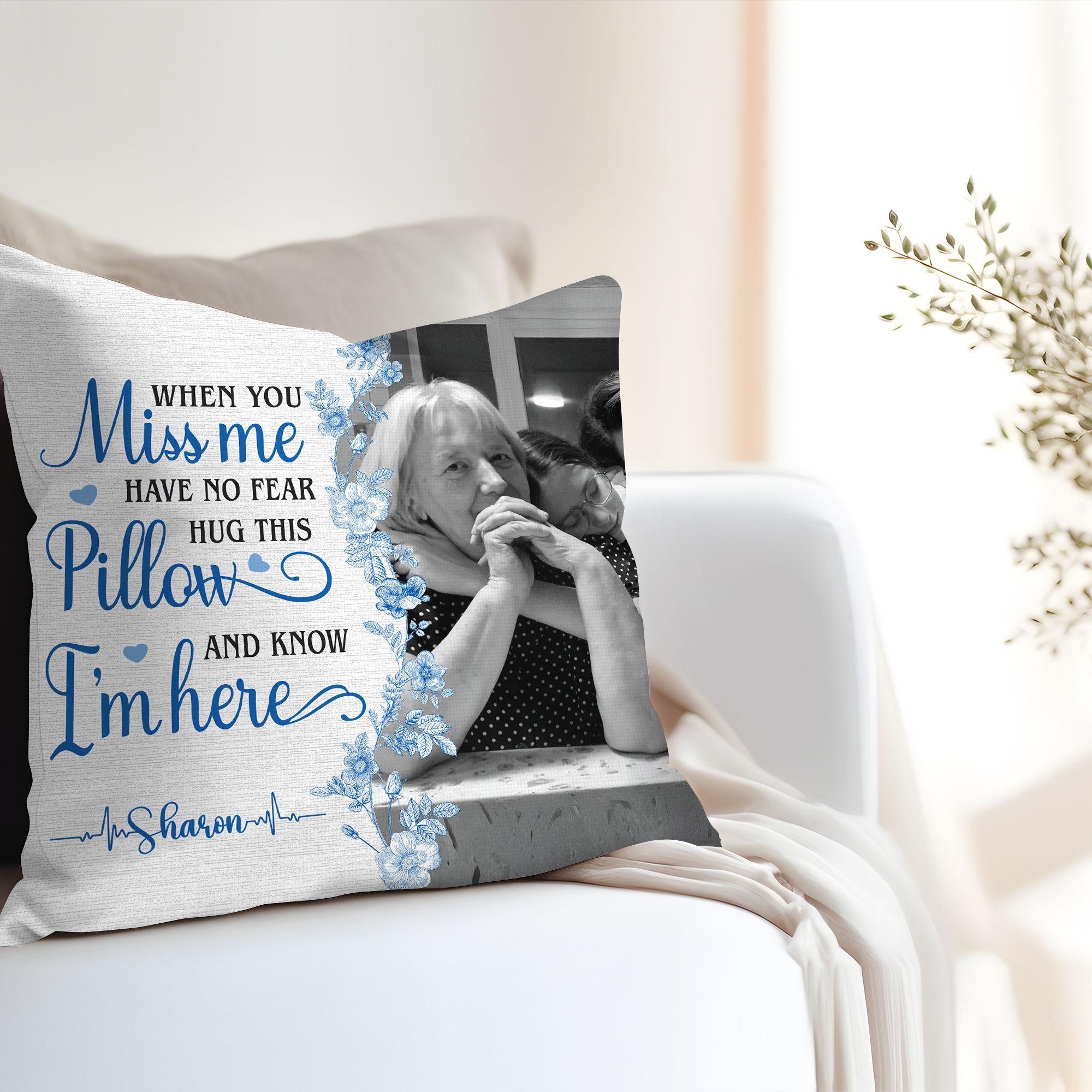 Gift for Grandma - Photo Upload - When you miss me have no fear hug ...