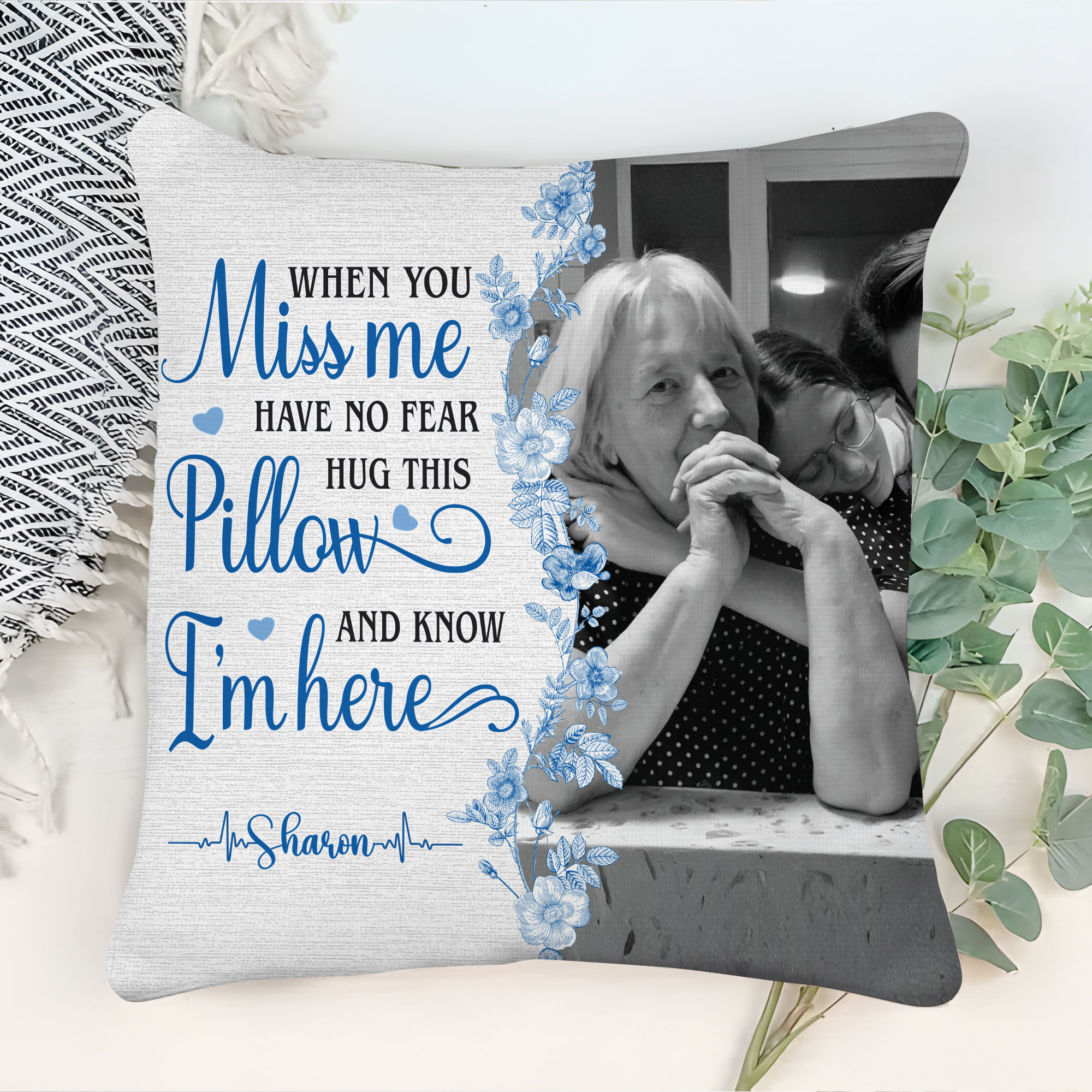 Gift for Grandma - Photo Upload - When you miss me have no fear hug ...