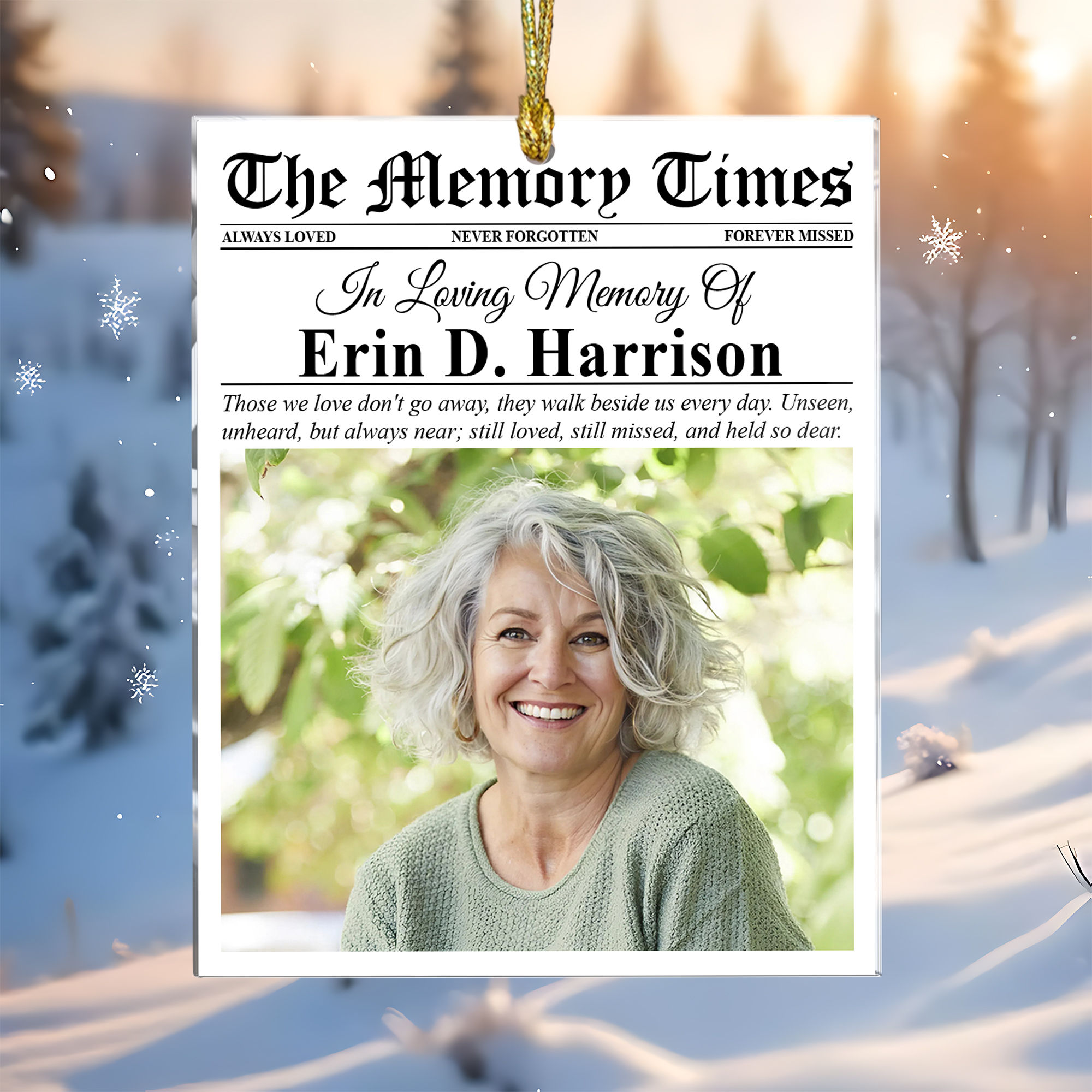 Acrylic Ornament Photo - The Memory Times - In Loving Memory Of Mom ...