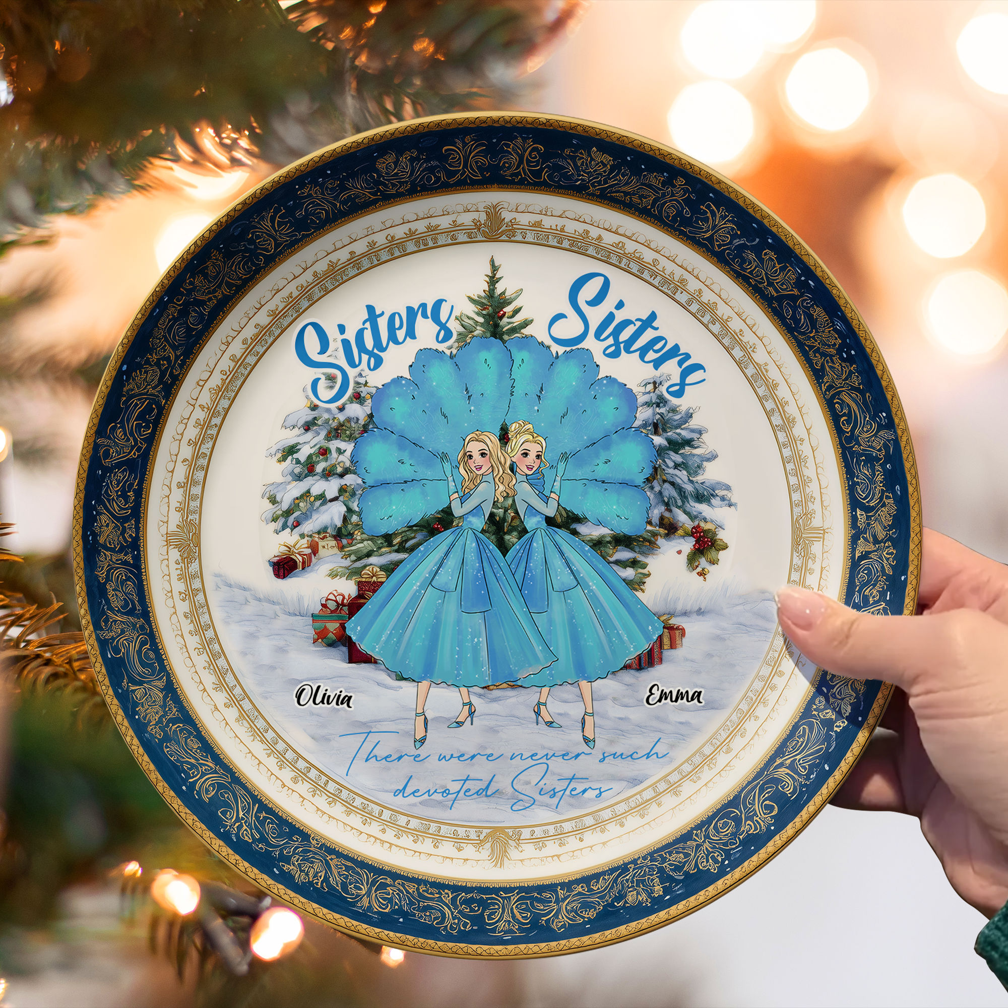 Personalized Ceremic Plate - Sisters Sisters There were never such ...
