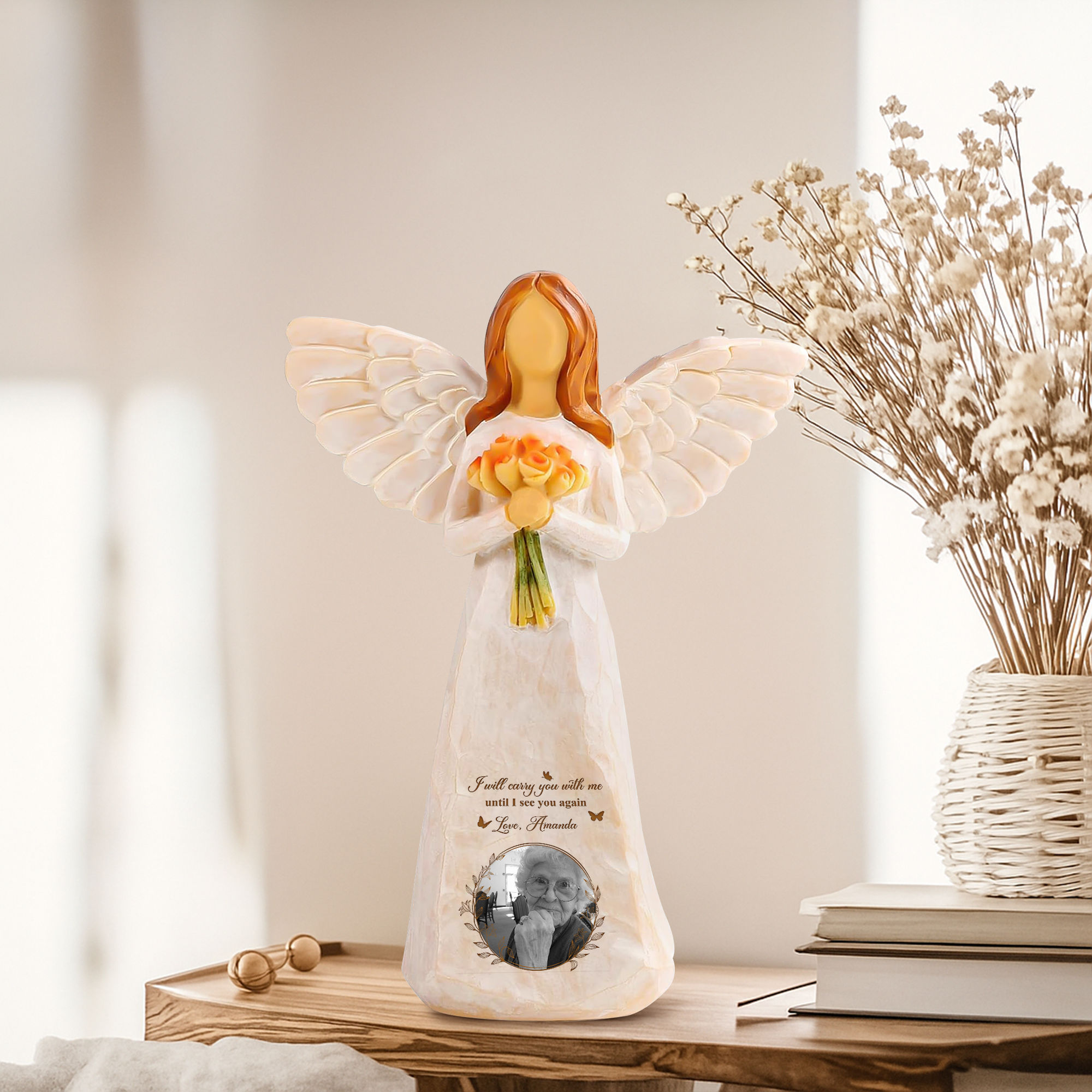 Memorial Gift – Custom Photo - Resin Figure - I will carry you with me ...
