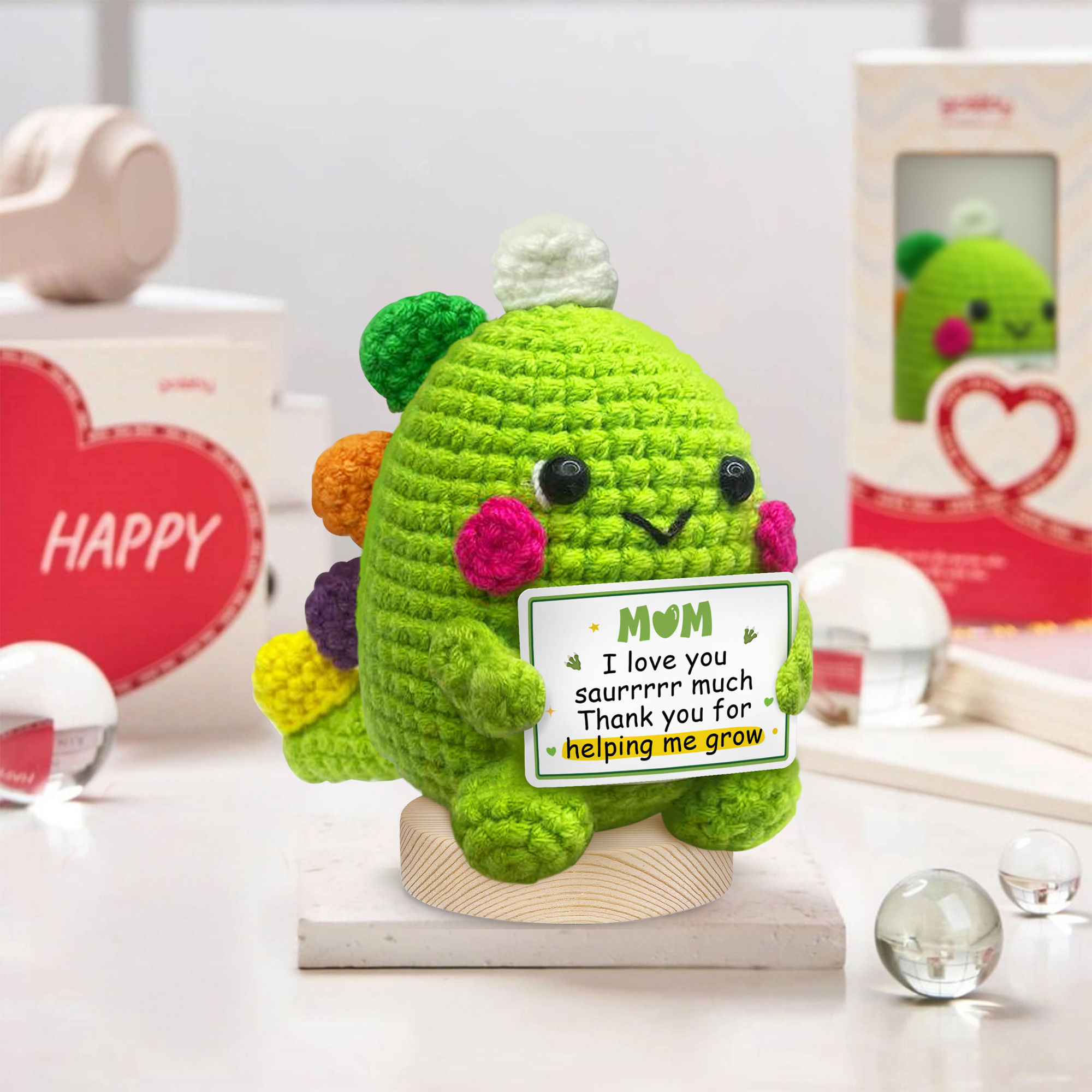 Gossby Handmade Crochet - Dinosaur Reminder Crochet, Positive Dinosaur ...
