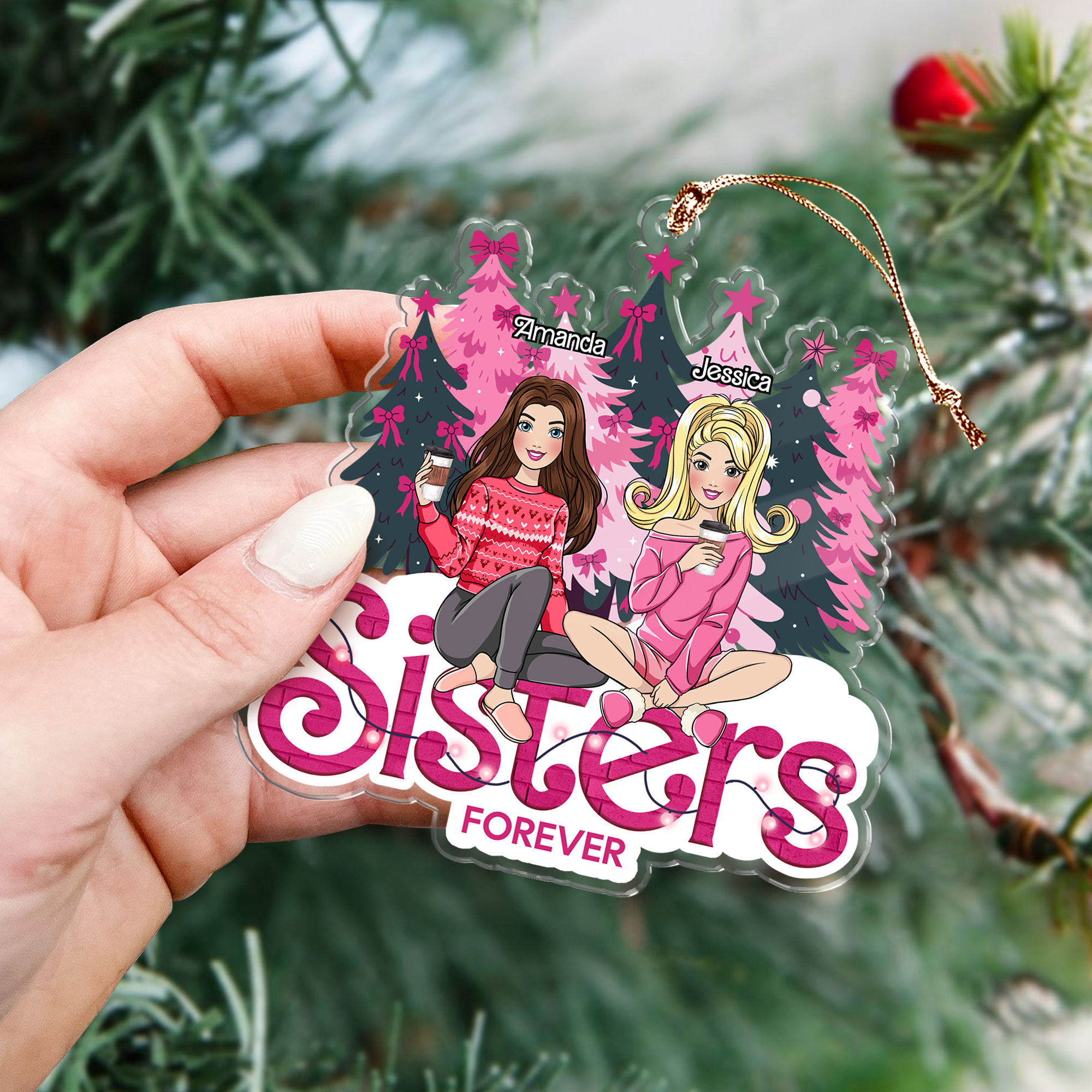 Acrylic Ornament - Up to 5 Women - Best Friends Gifts - Sisters Forever ...