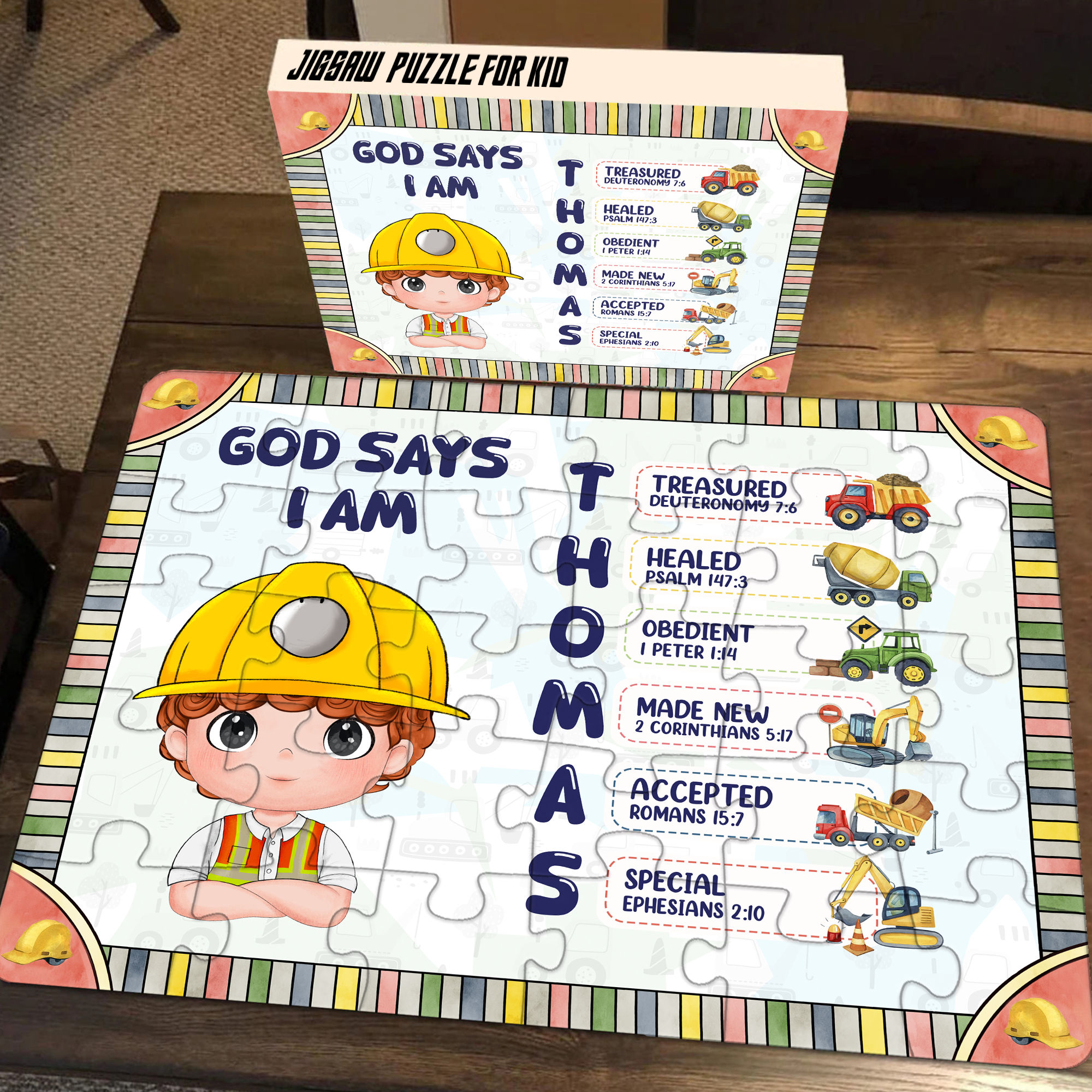 Christmas Gift 2025 - Dream Job - Engineer Puzzle - "God Says I Am ...