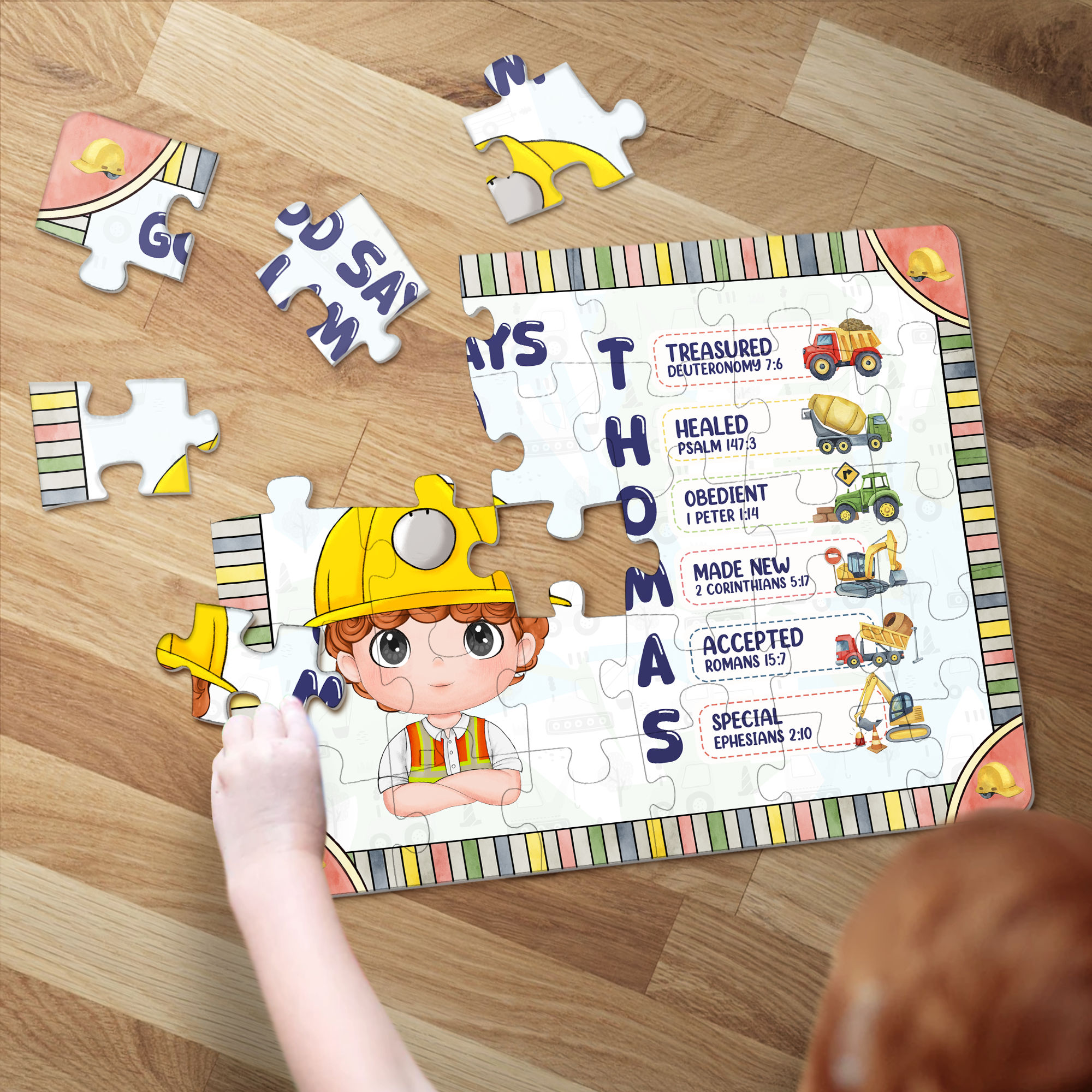 Christmas Gift 2025 - Dream Job - Engineer Puzzle - "God Says I Am ...