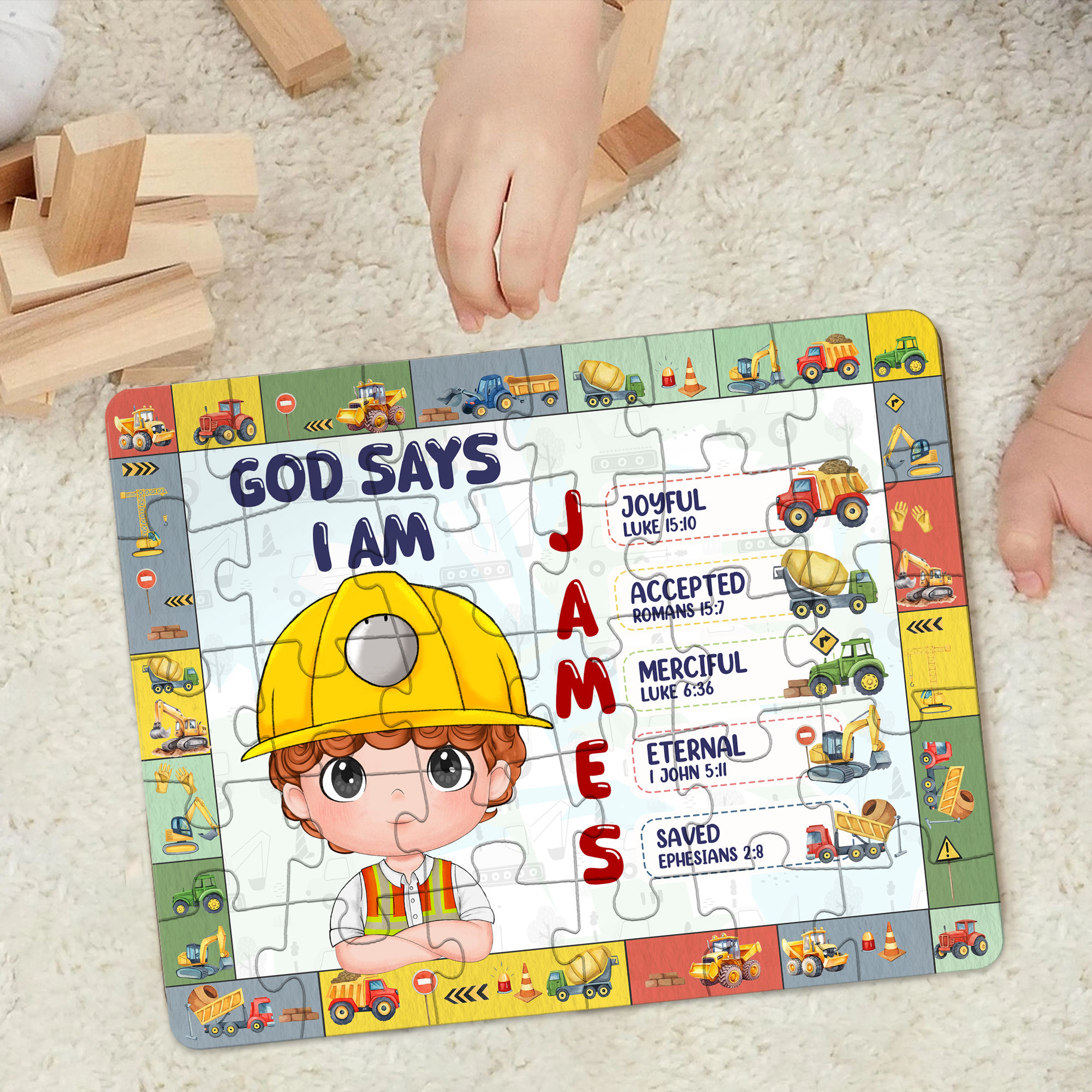 Christmas Gift 2025 - Dream Job - Engineer Puzzle - "God Says I Am ...