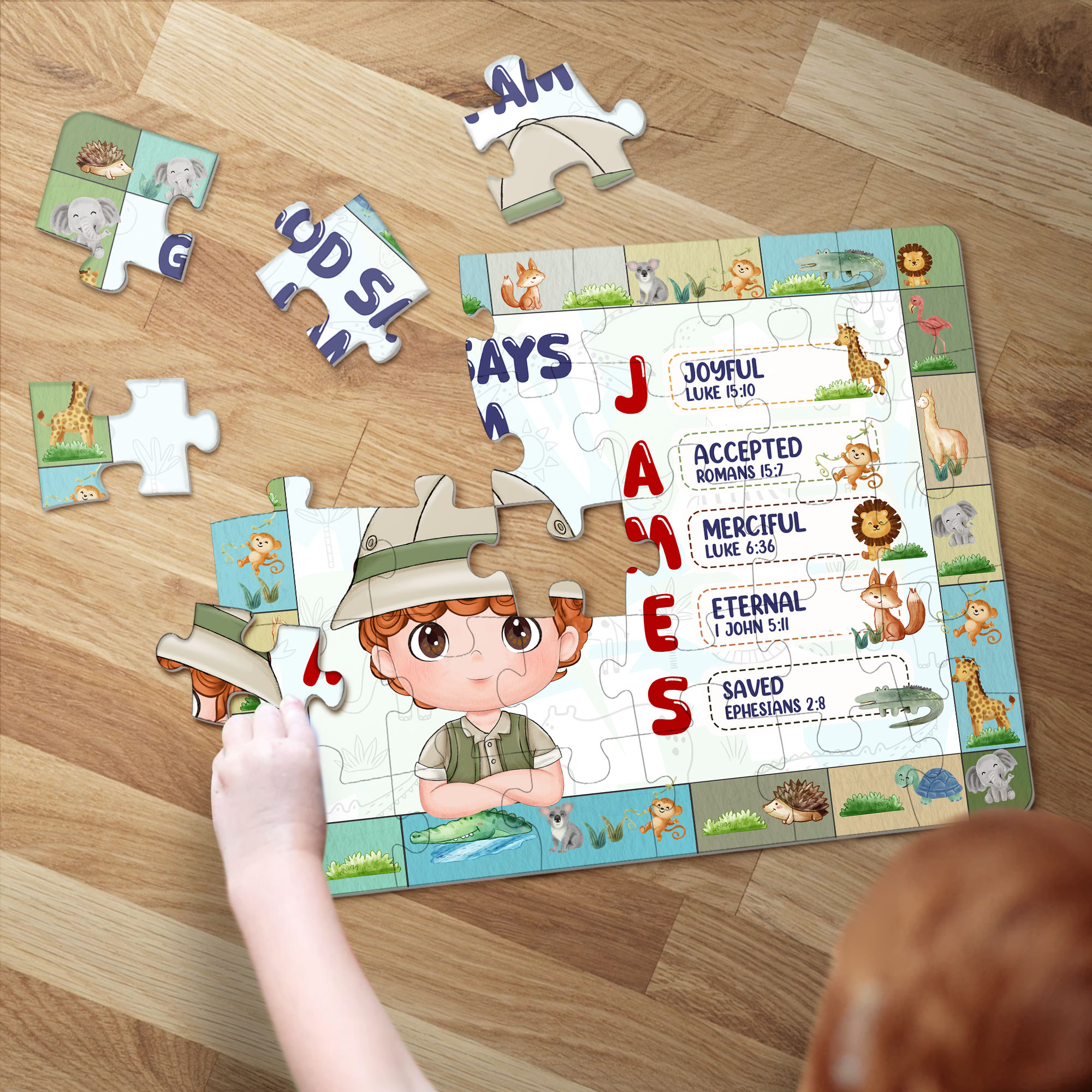 Christmas Gift 2025 - Dream Job - Zookeeper Puzzle - "God Says I Am ...