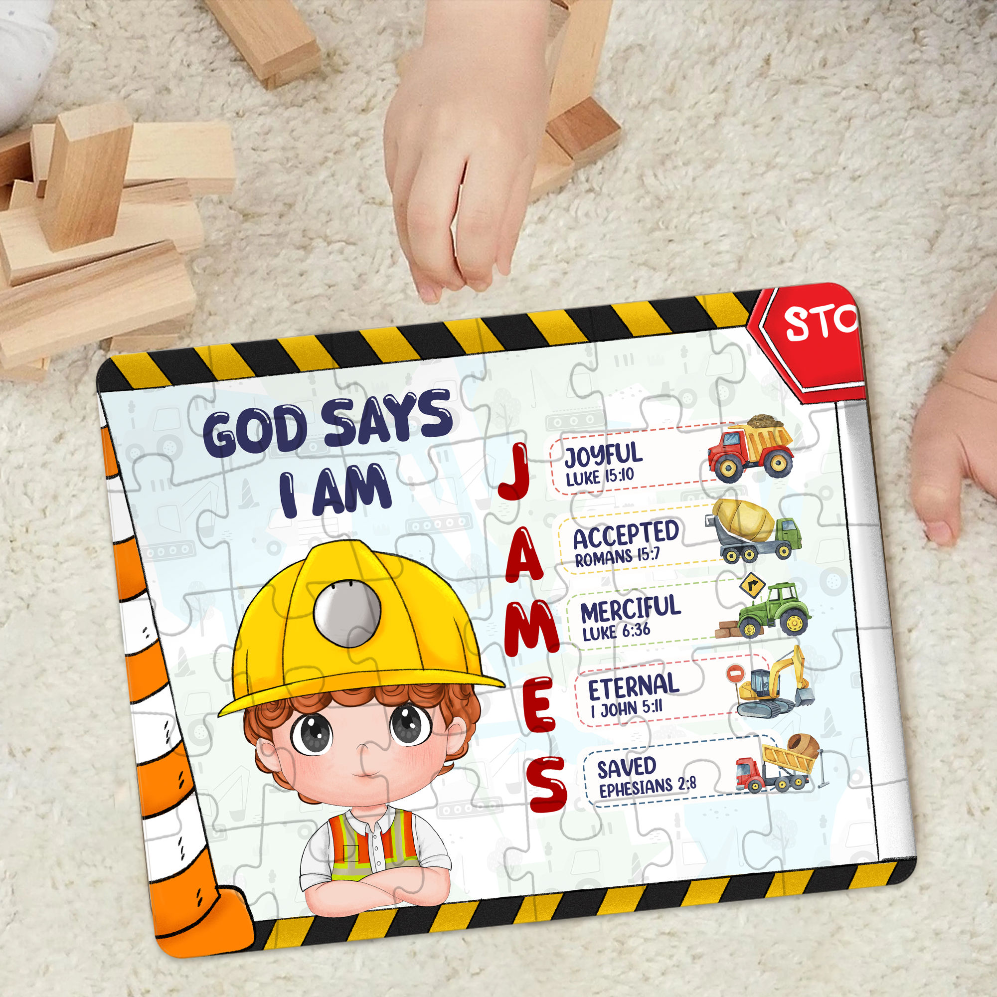 Christmas Gift 2025 - Dream Job - Engineer Puzzle - "God Says I Am ...