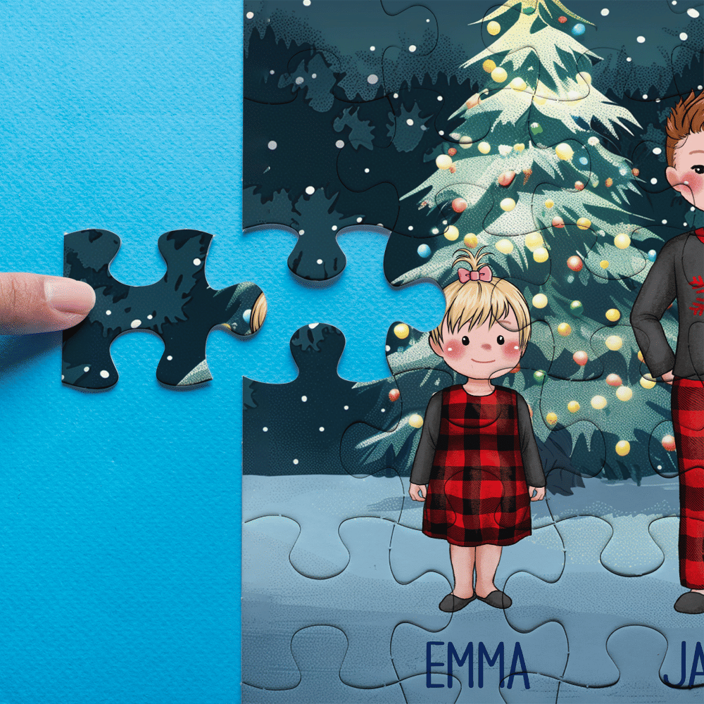 Jigsaw Puzzle Personalized - Christmas Puzzle | Gift For Grandkid ...
