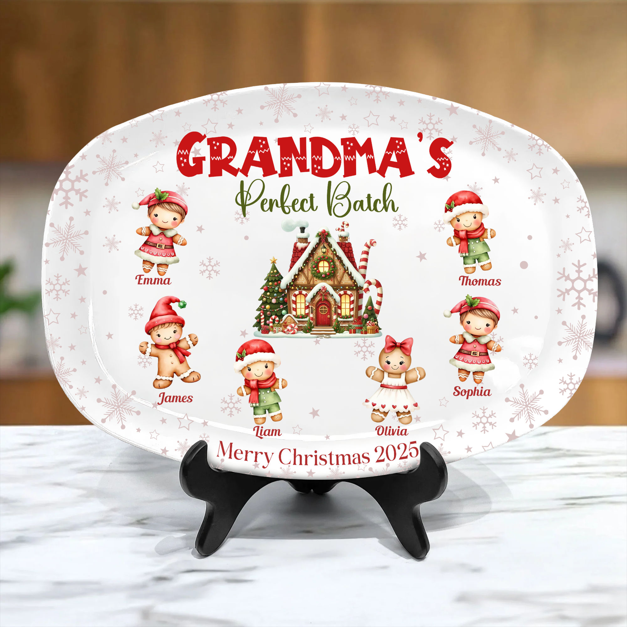 Personalized Plate - Grandma's Perfect Batch Christmas - Christmas Gift ...