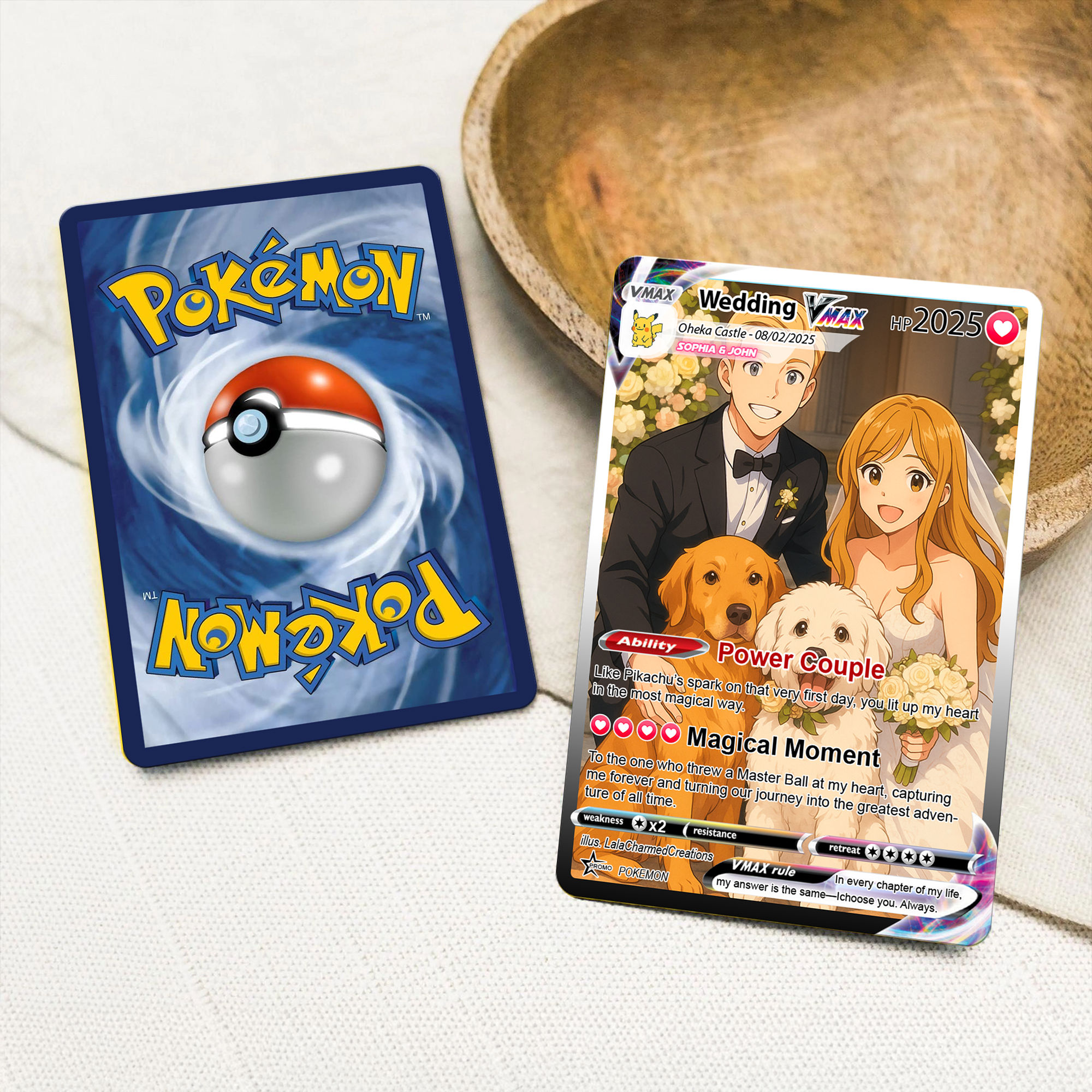 Poke Couples Card - Personalized Anniversary Card, Custom Photo Pokemon ...