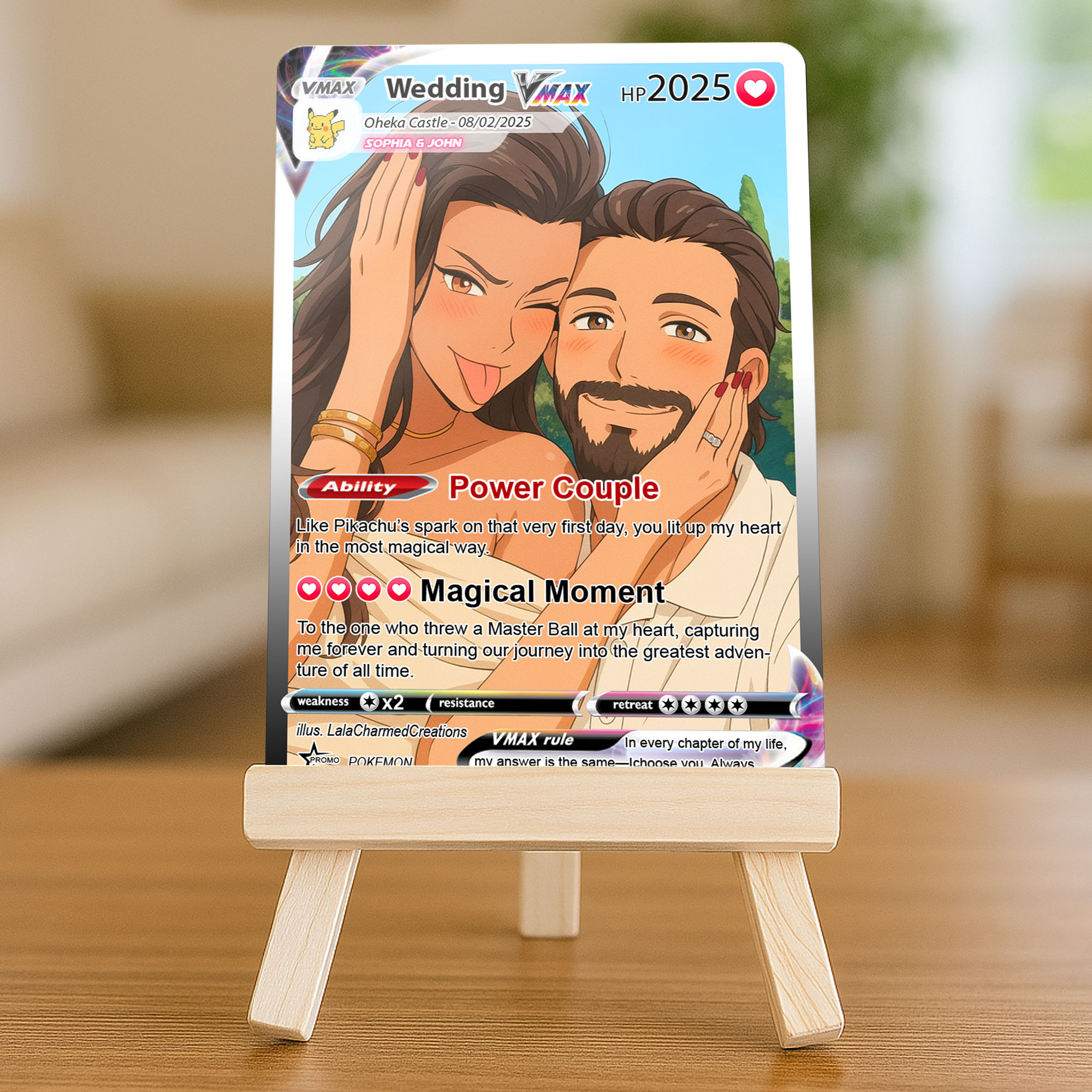 Poke Couples Card - Personalized Anniversary Card, Custom Photo Pokemon ...