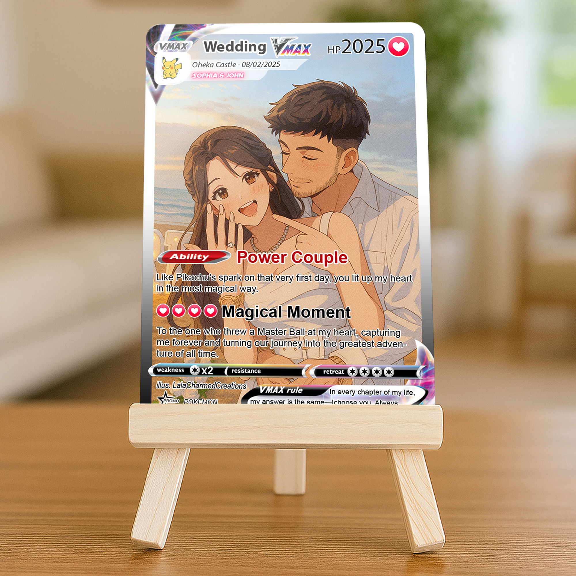 Poke Couples Card - Personalized Anniversary Card, Custom Photo Pokemon ...