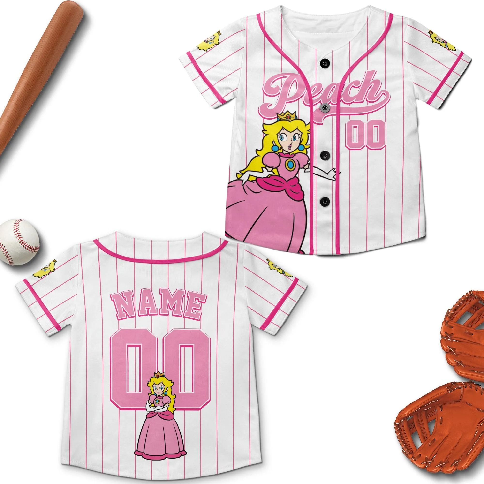 Personalized Super Mario Baseball Jersey - Mario Family Shirts ...
