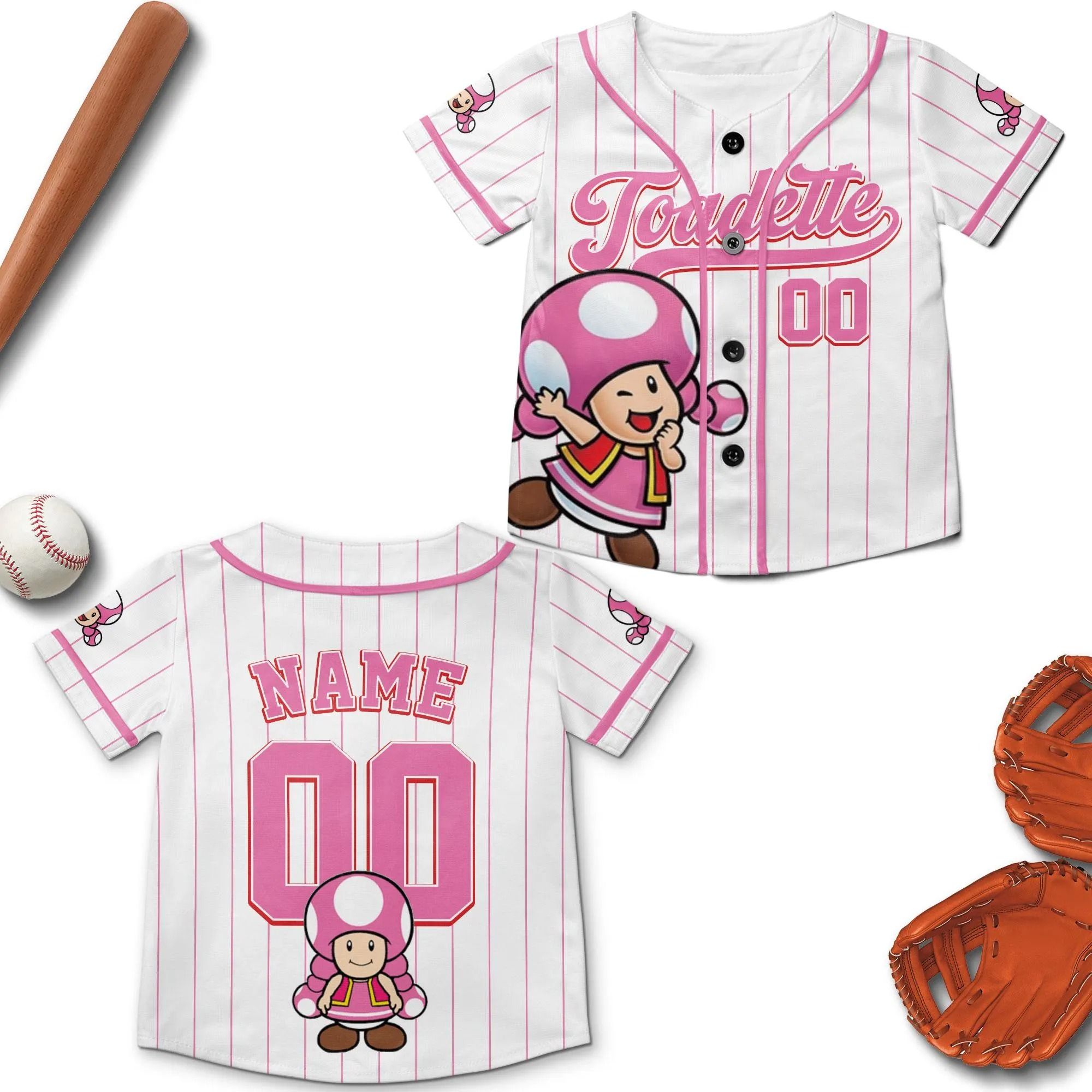 Personalized Super Mario Baseball Jersey - Mario Family Shirts ...