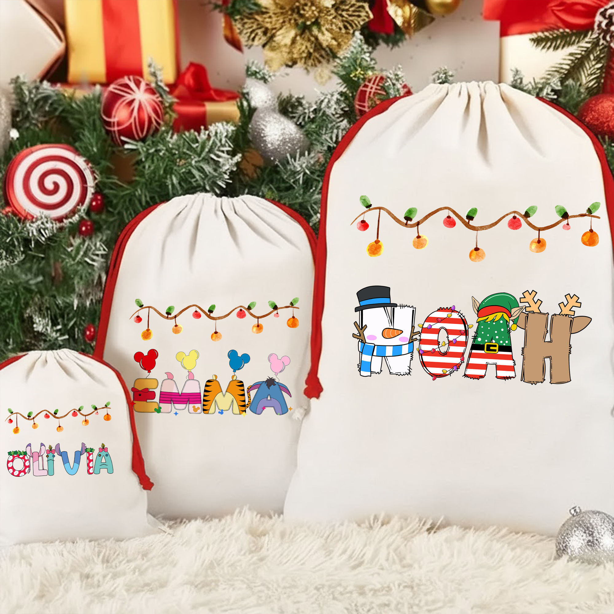 Personalized Santa Sack - Custom Name Christmas Gift Bag for Kids ...