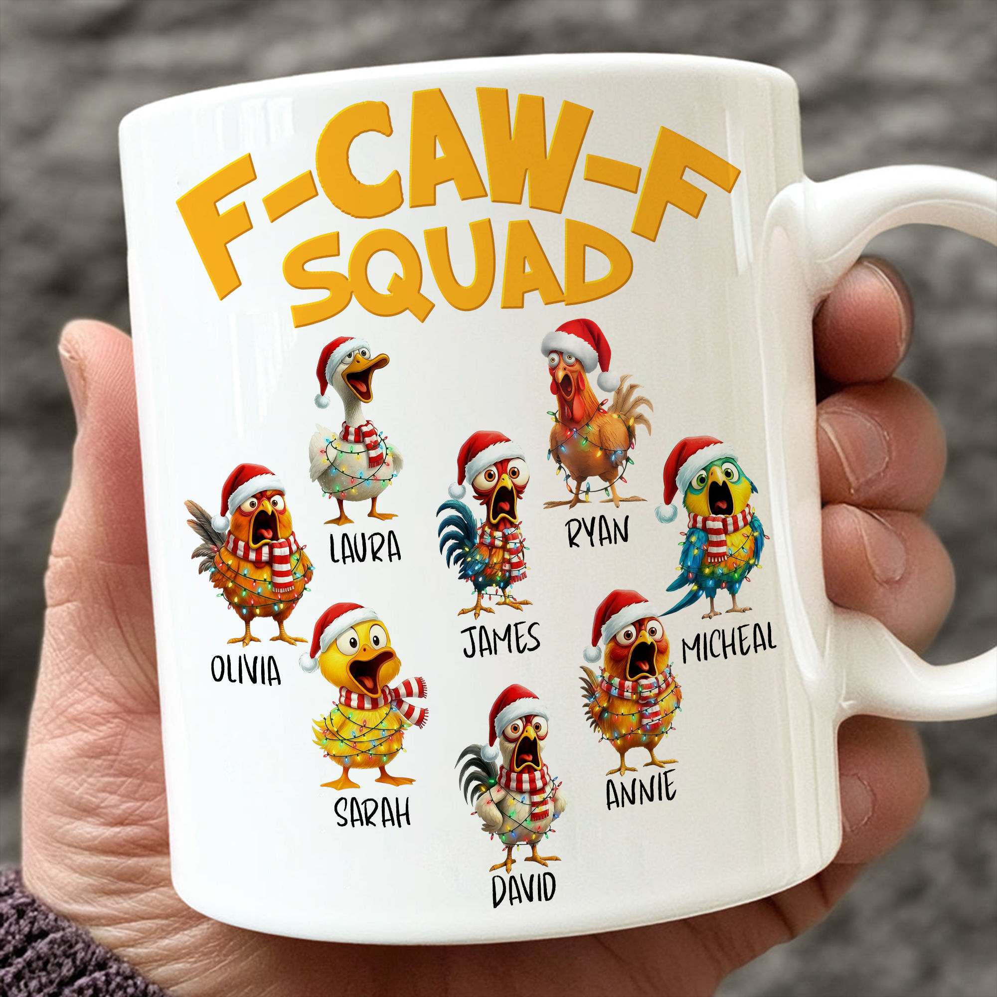 Personalized Mug - FCAWF SQUAD - Funny Mug - Humorous Crow F-Caw-F ...