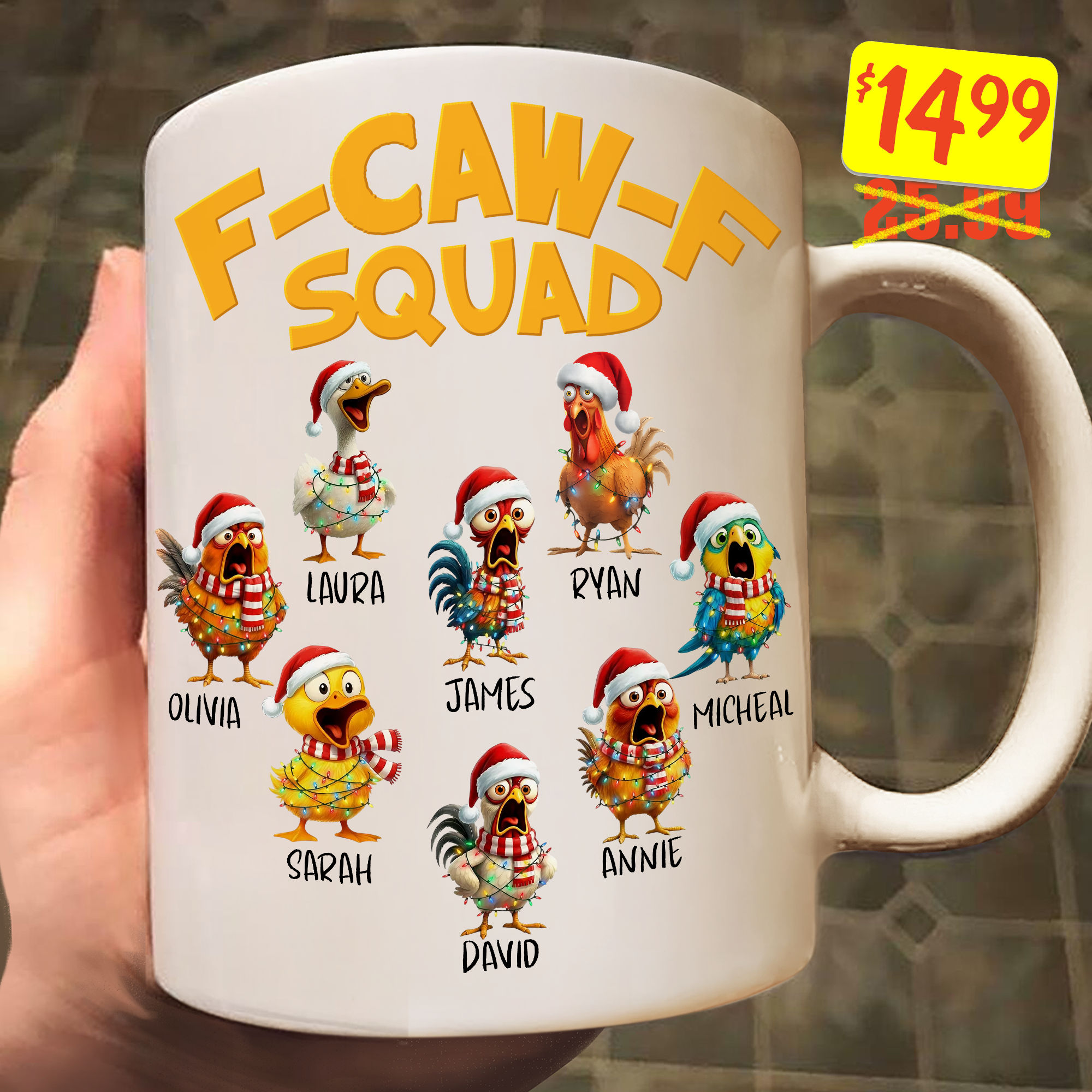 Personalized Mug - FCAWF SQUAD - Funny Mug - Humorous Crow F-Caw-F ...