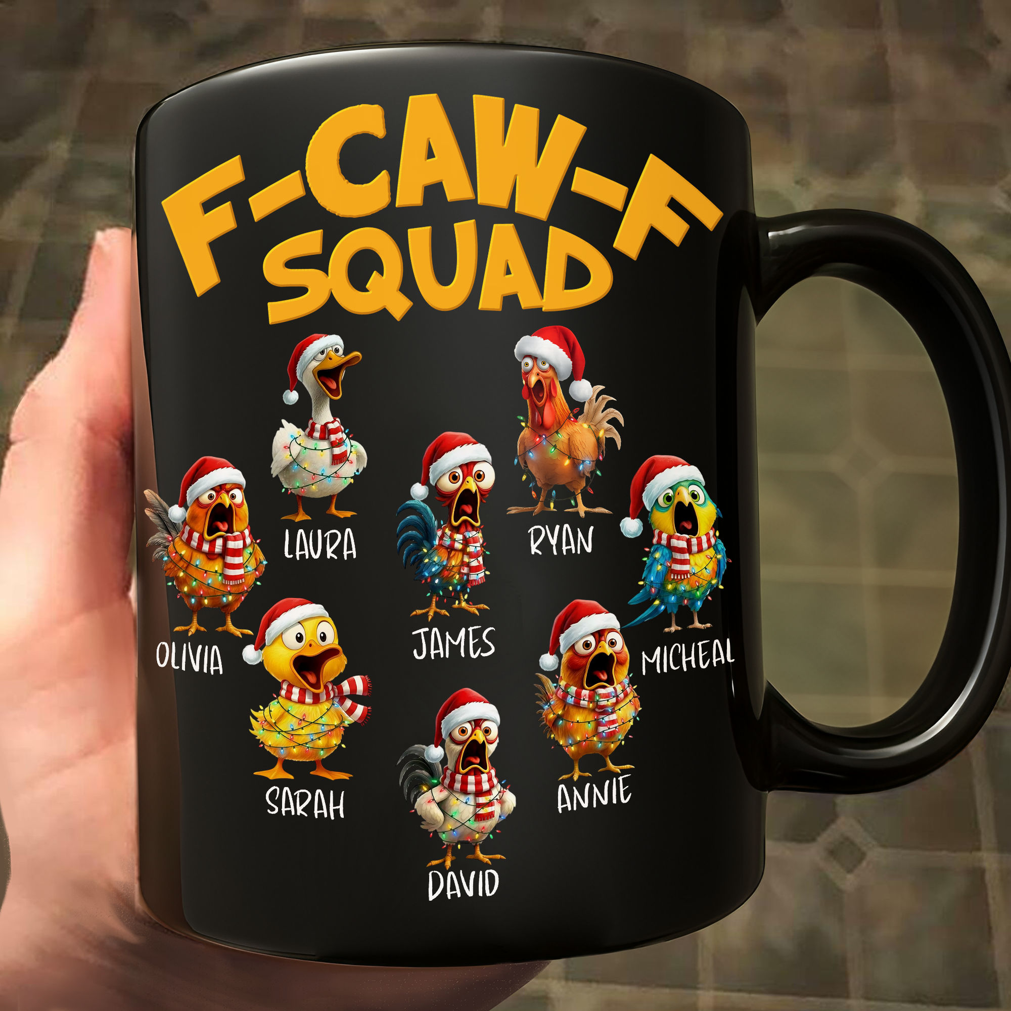 Personalized Mug - FCAWF SQUAD - Funny Mug - Humorous Crow F-Caw-F ...