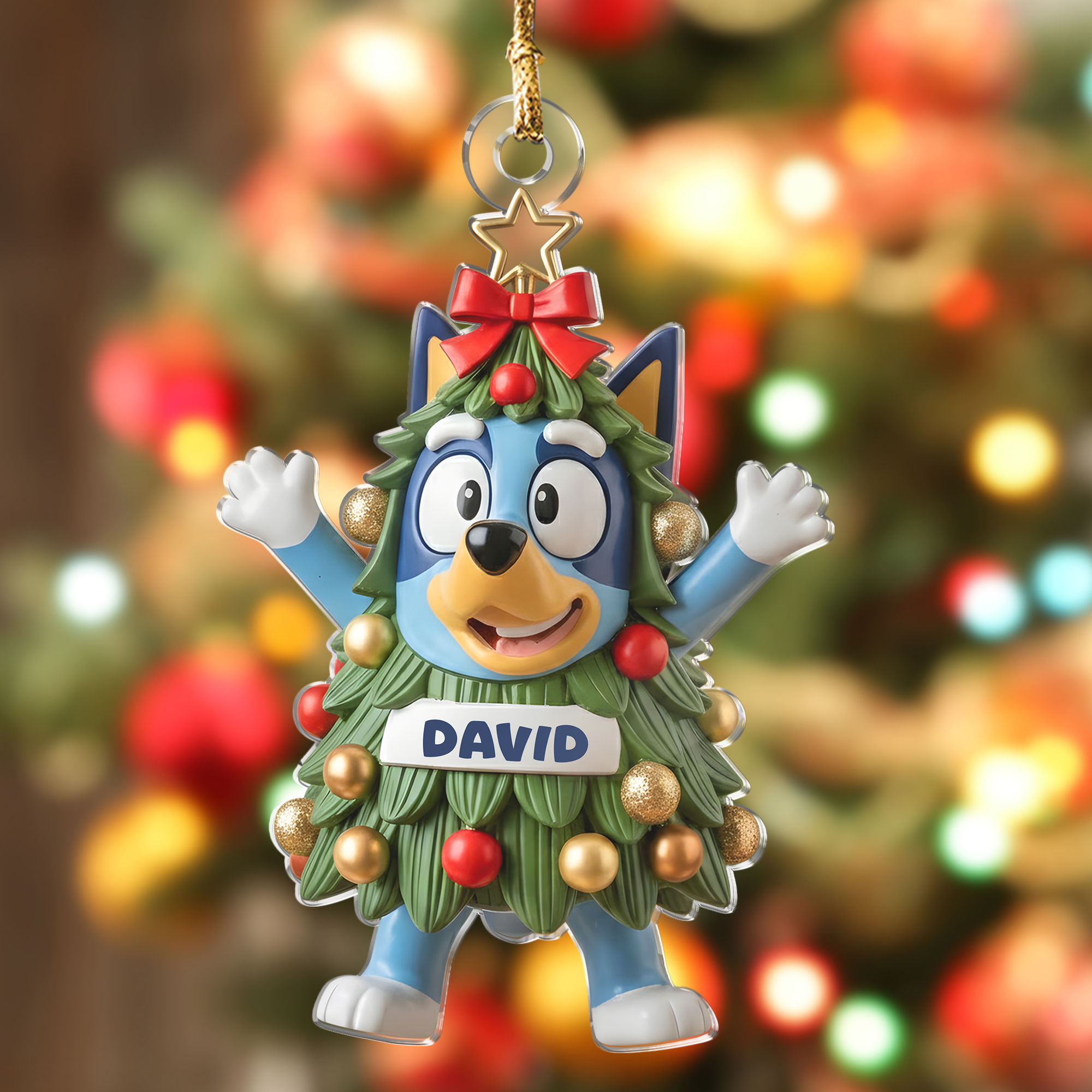 Personalized Set - Personalized Ornament - Personalized Bluey Name ...