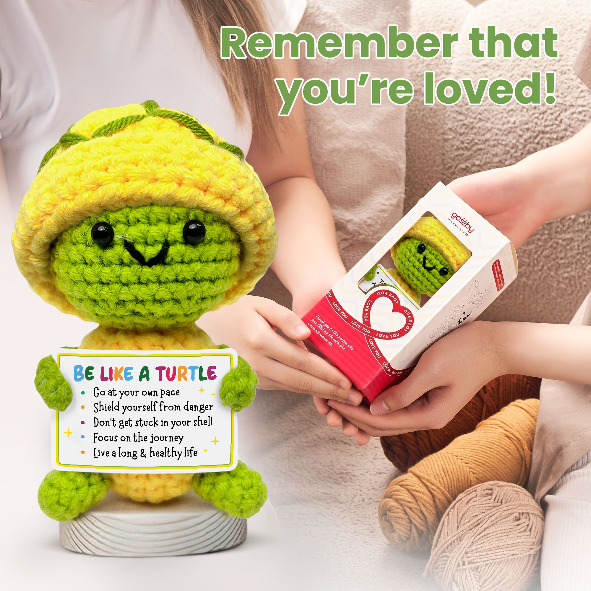 Gossby Handmade Crochet - Positive Turtle Crochet, Inspirational ...